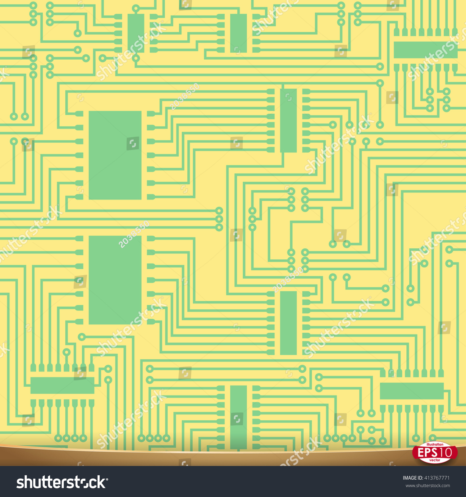 Pcb Wiring Scheme Vector Electrical Background Stock Vector (Royalty ...