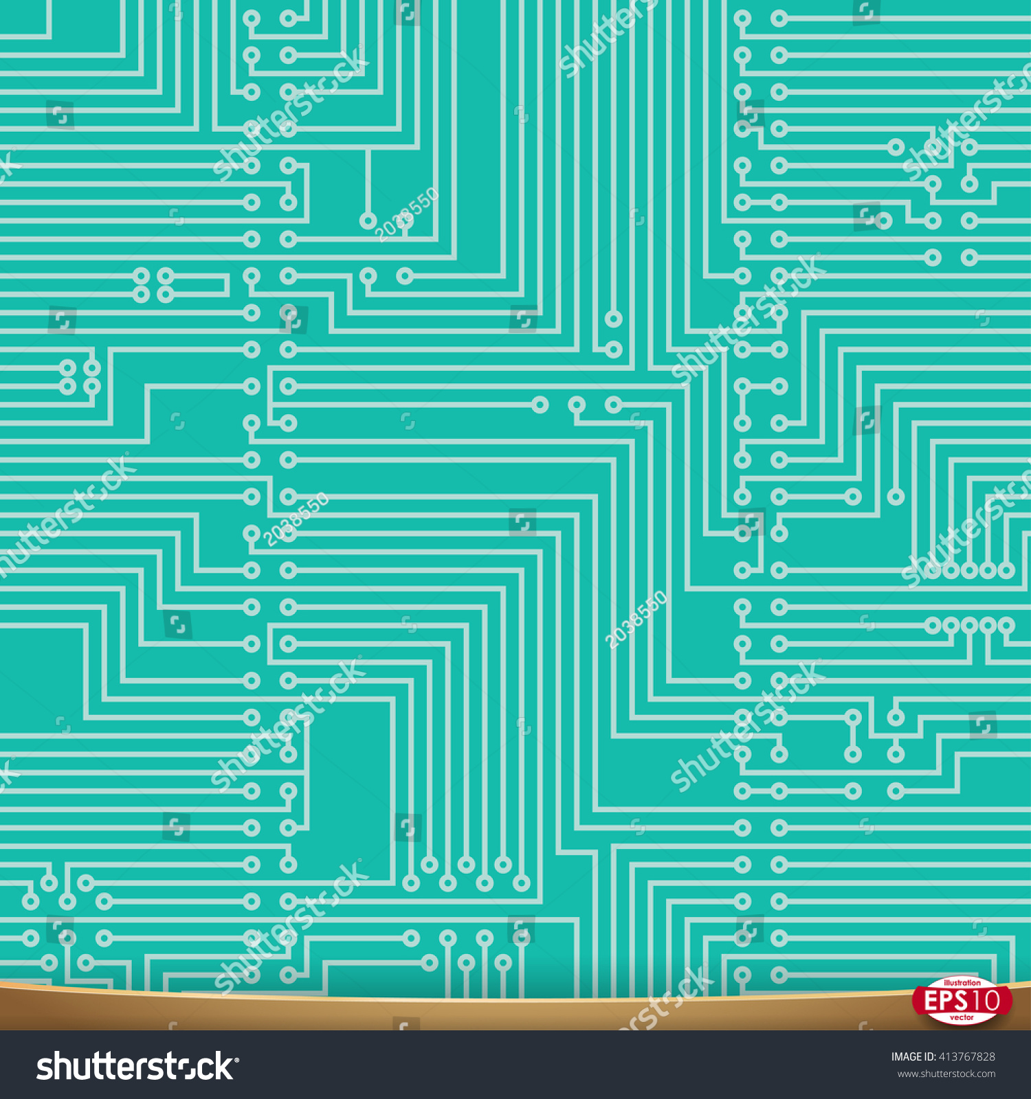 Pcb Wiring Scheme Vector Electrical Background Stock Vector (Royalty ...