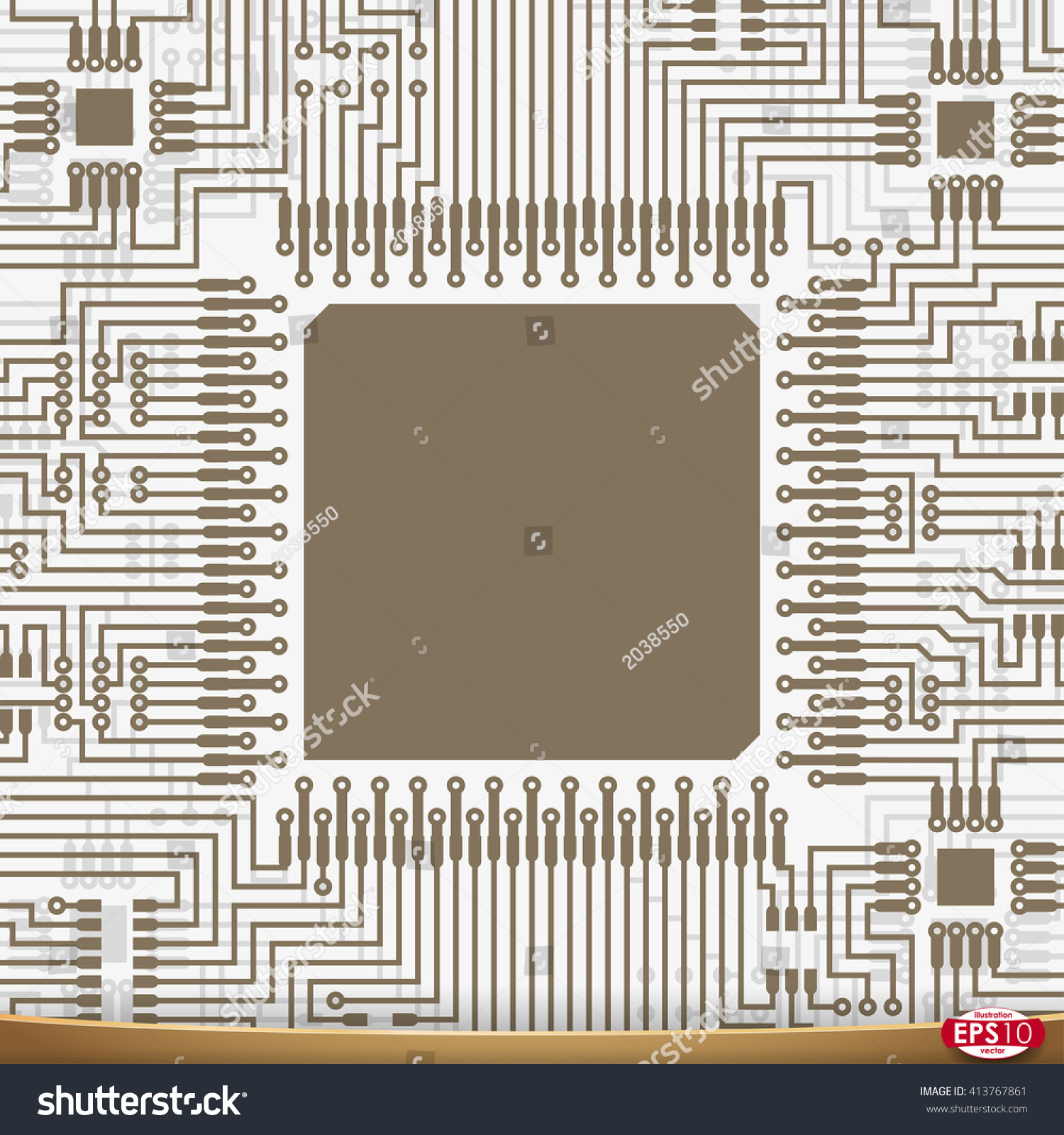 Pcb Wiring Scheme Vector Electrical Background Stock Vector (Royalty ...