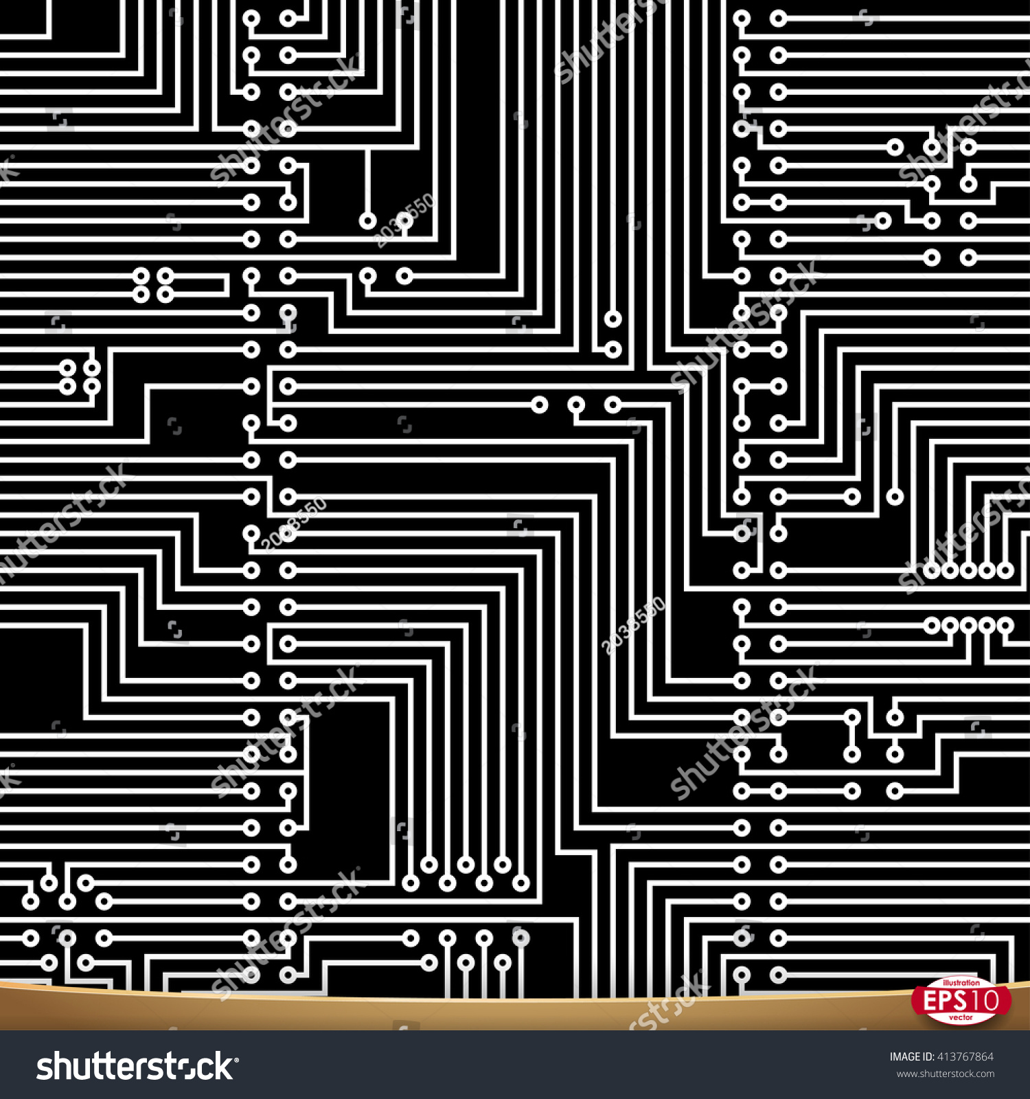 Pcb Wiring Scheme Vector Electrical Background: vector de stock (libre ...