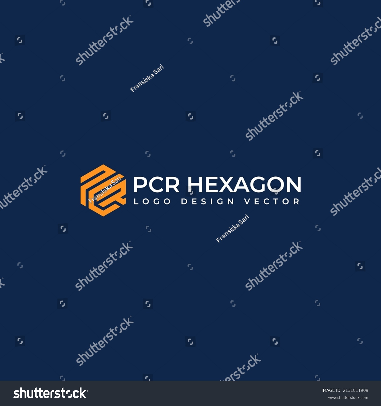 Pcr Hexagon Logo Design Vector Stock Vector (Royalty Free) 2131811909