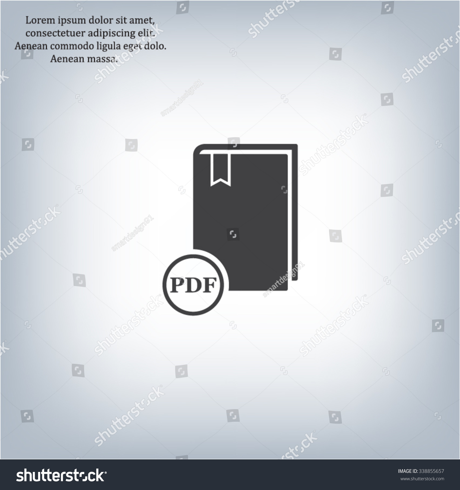 Pdf Book Icon Stock Vector (Royalty Free) 338855657 | Shutterstock