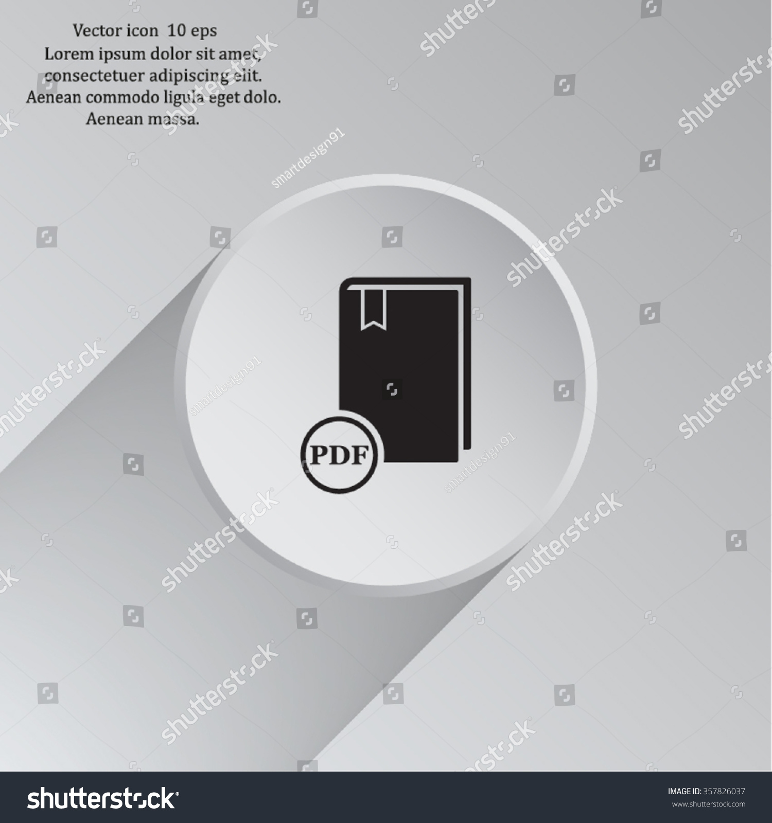 Pdf Book Icon Stock Vector (Royalty Free) 357826037 | Shutterstock