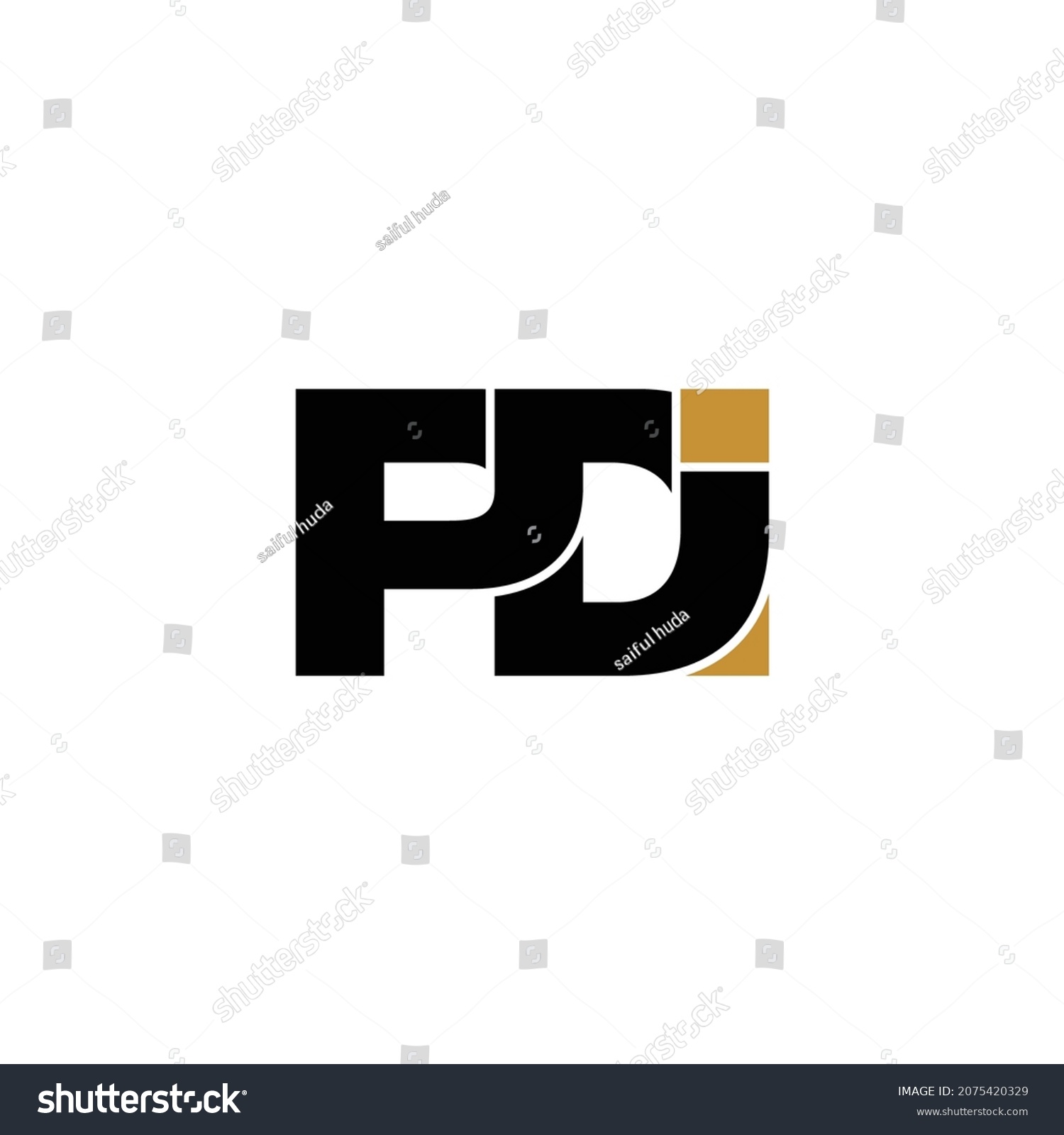 Pdi Letter Monogram Logo Design Vector Stock Vector (Royalty Free ...