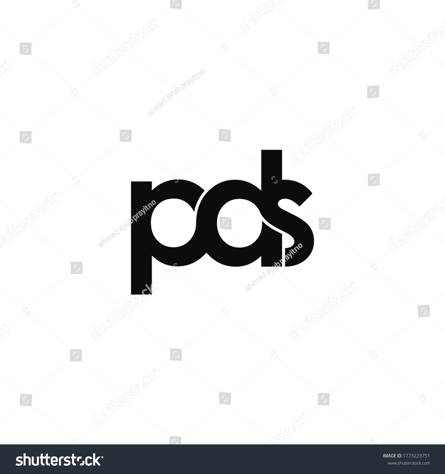 Pds Letter Original Monogram Logo Design Stock Vector (Royalty Free ...