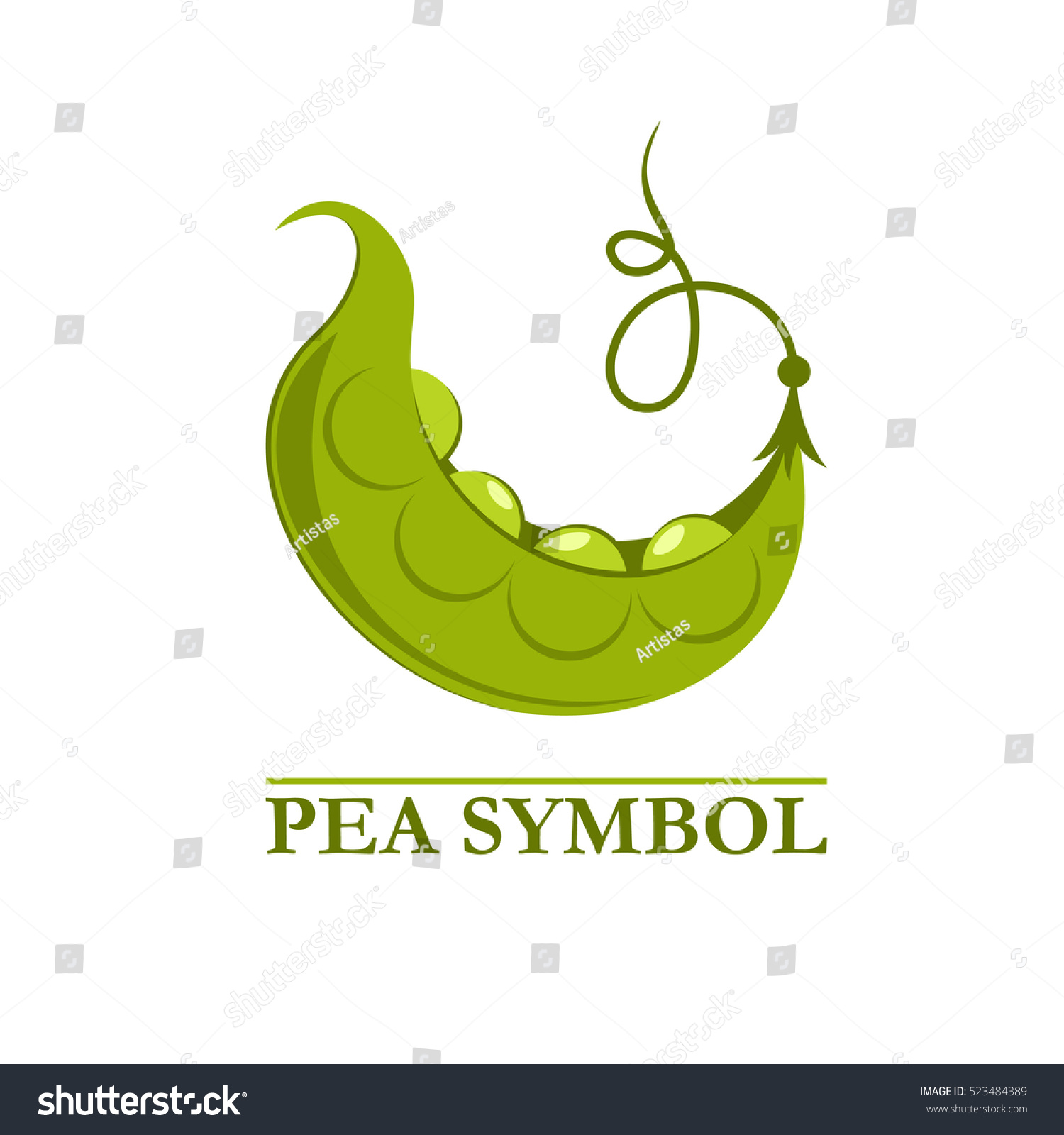 Pea Icon Vector Symbol Stock Vector (Royalty Free) 523484389 | Shutterstock