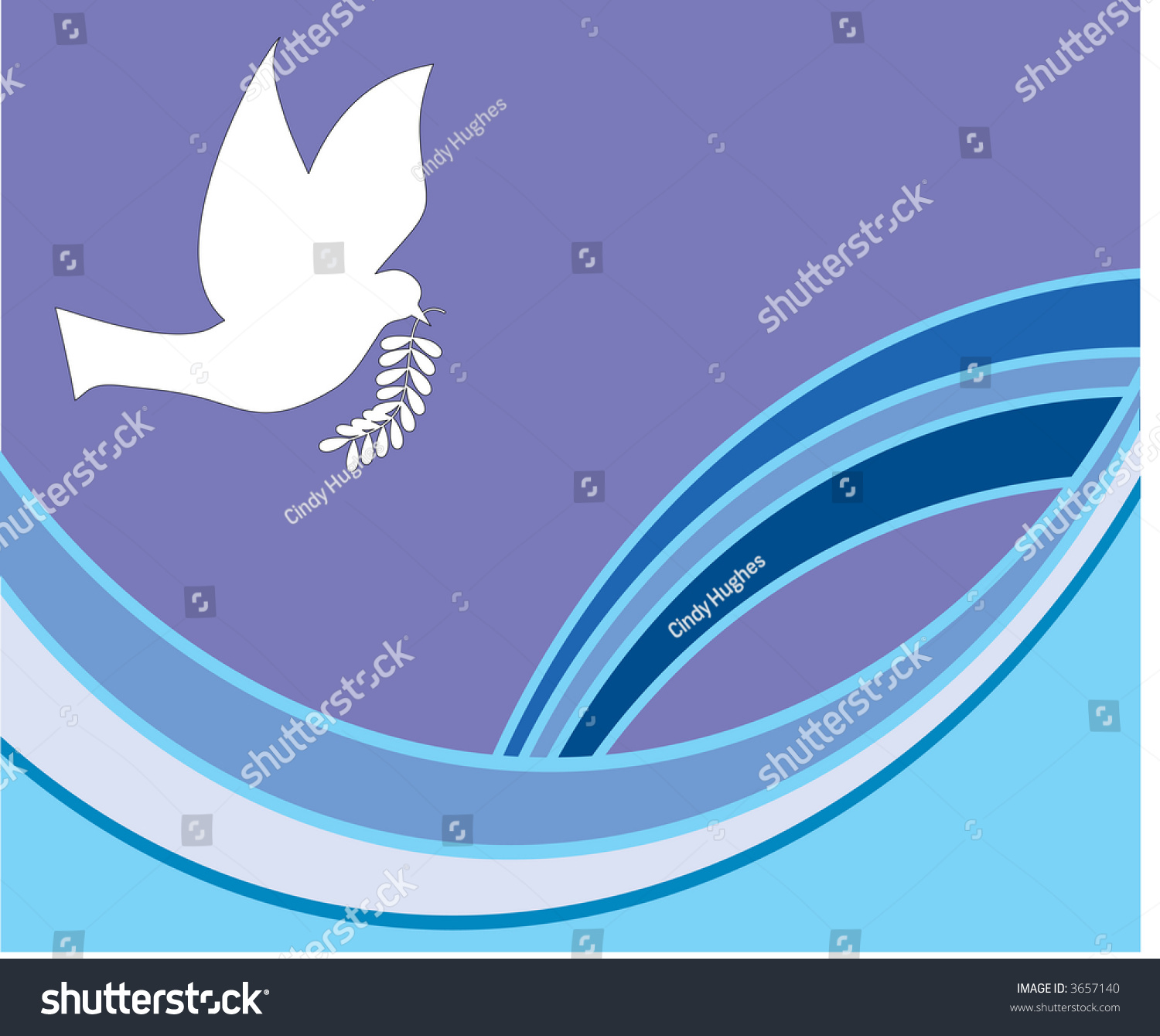 vector de paloma de paz: vector de stock (libre de regalías) 3657140 ...