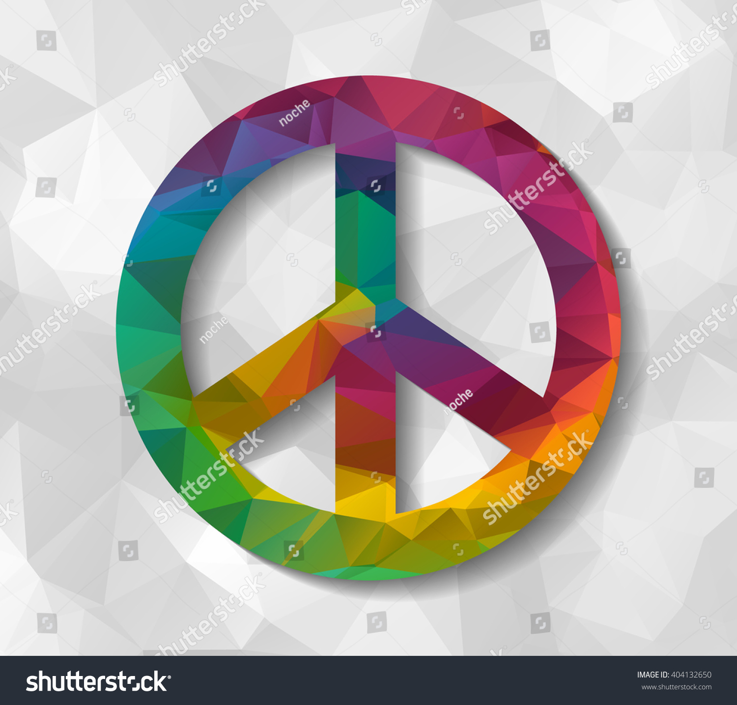 Peace Low Poly: vector de stock (libre de regalías) 404132650 ...