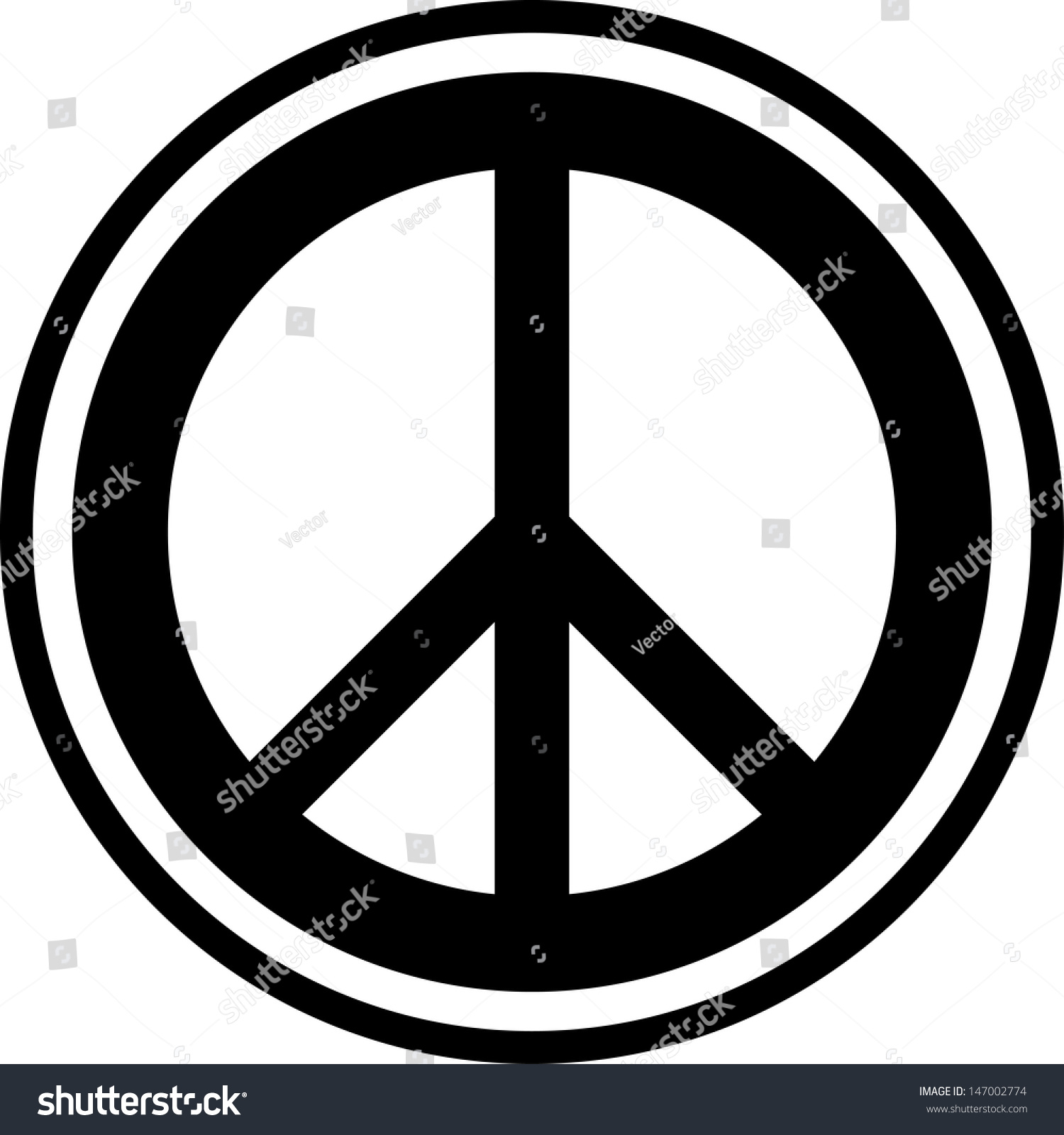 Peace Sign Vector Isolated - 147002774 : Shutterstock