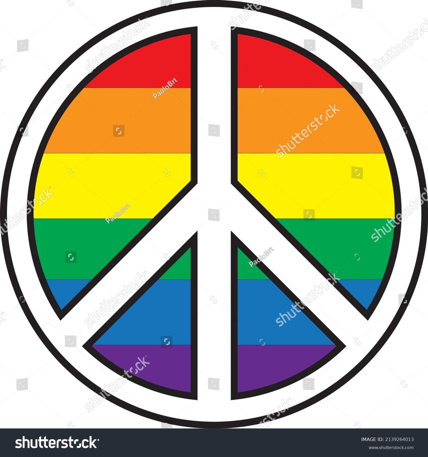 Peace Symbol Sign Vector Illustration Stock Vector (Royalty Free ...