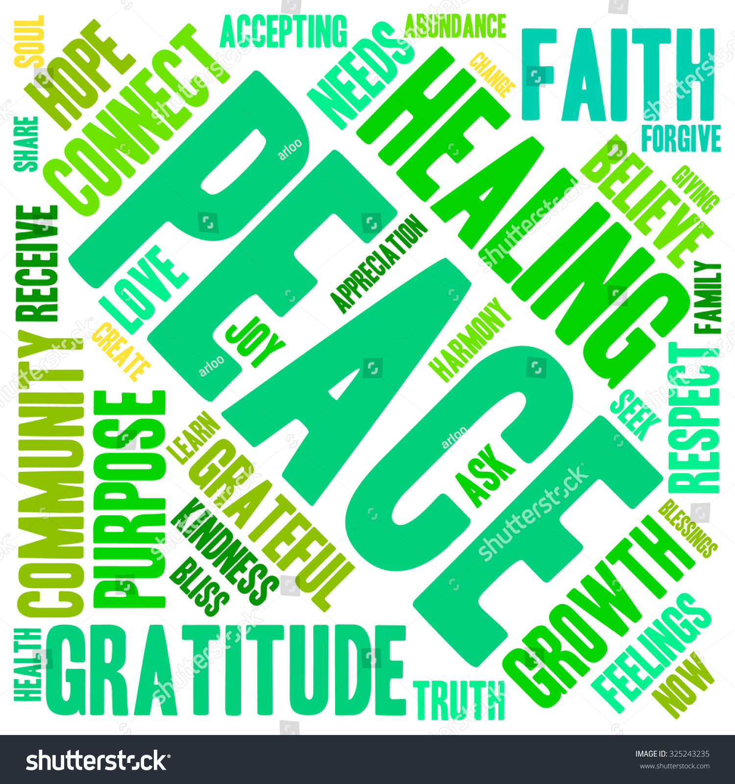 Peace Word Cloud On White Background Stock Vector (Royalty Free ...