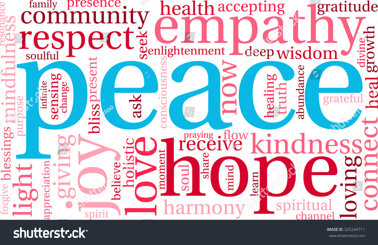 Peace Word Cloud On White Background Stock Vector (Royalty Free ...