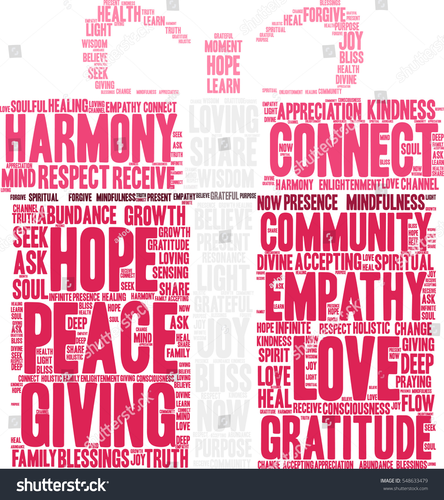 Peace Word Cloud On White Background Stock Vector (Royalty Free ...
