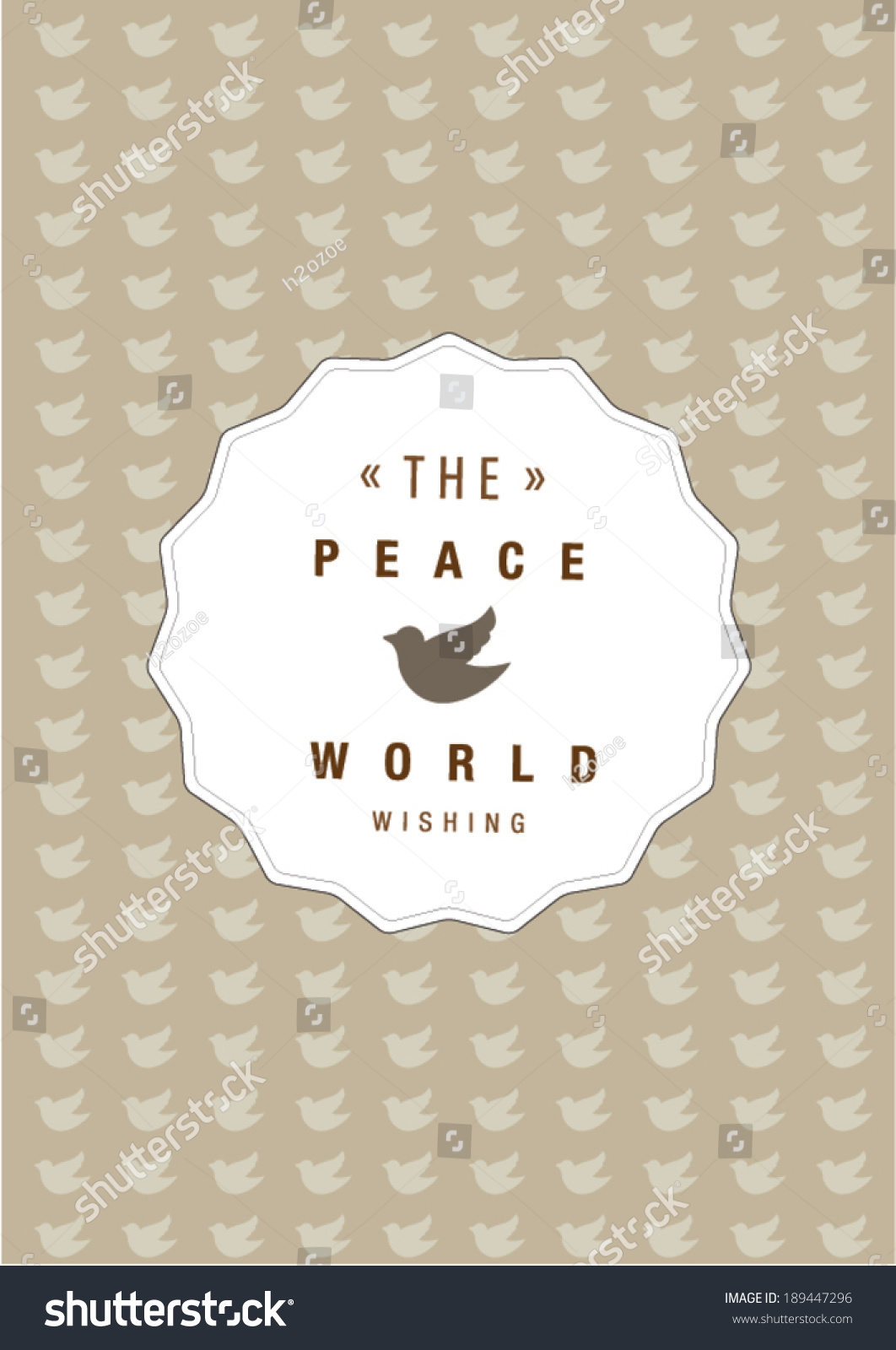 Peace World Vector Poster Design Template Stock Vector (Royalty Free ...