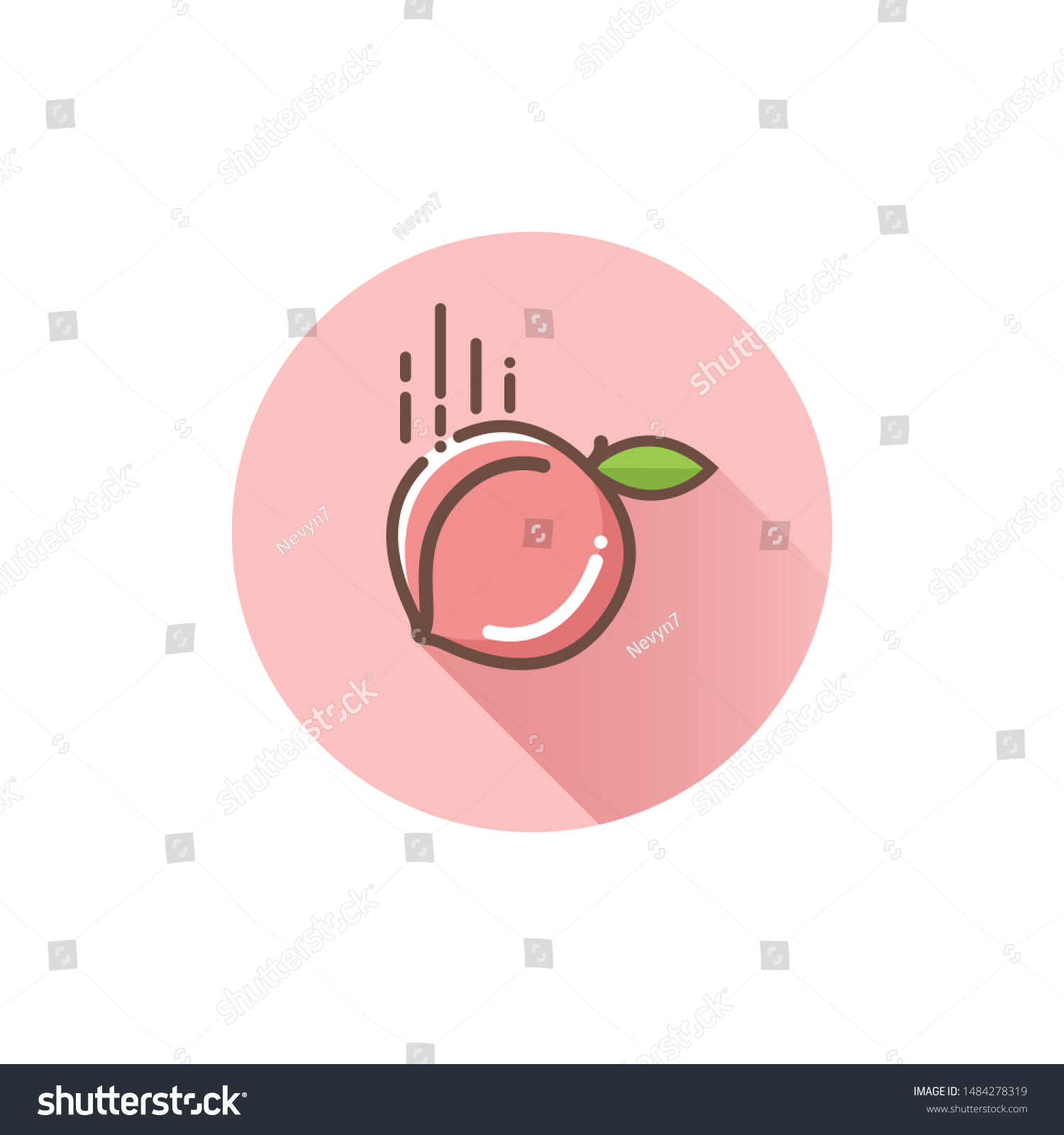 Peach Fruit Logo Icon Design Vector Stock Vector (Royalty Free ...