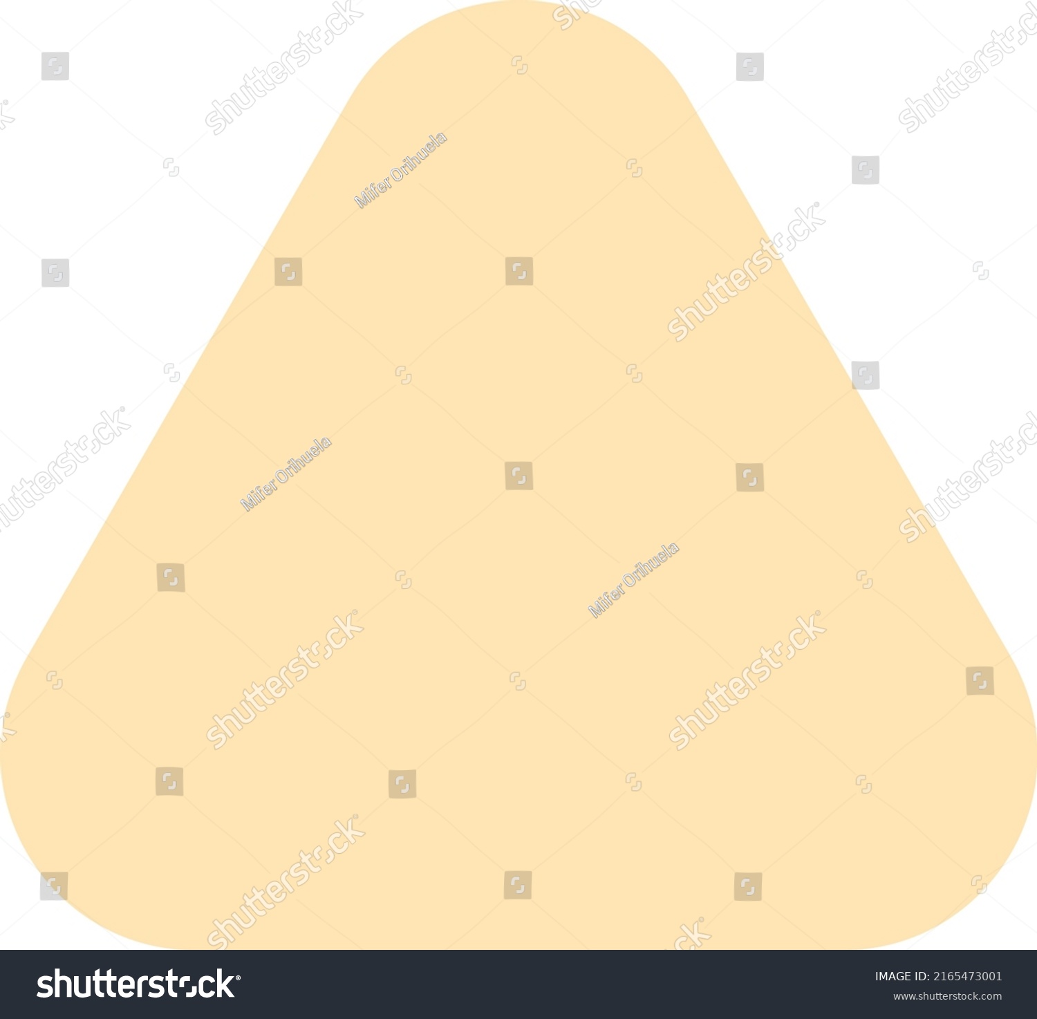 Peach Triangle Rounded Edges Stock Vector (Royalty Free) 2165473001 ...