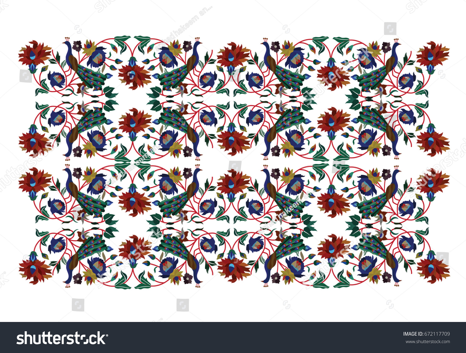 Peacock Bird Inlay Work Vector Art: vector de stock (libre de regalías ...
