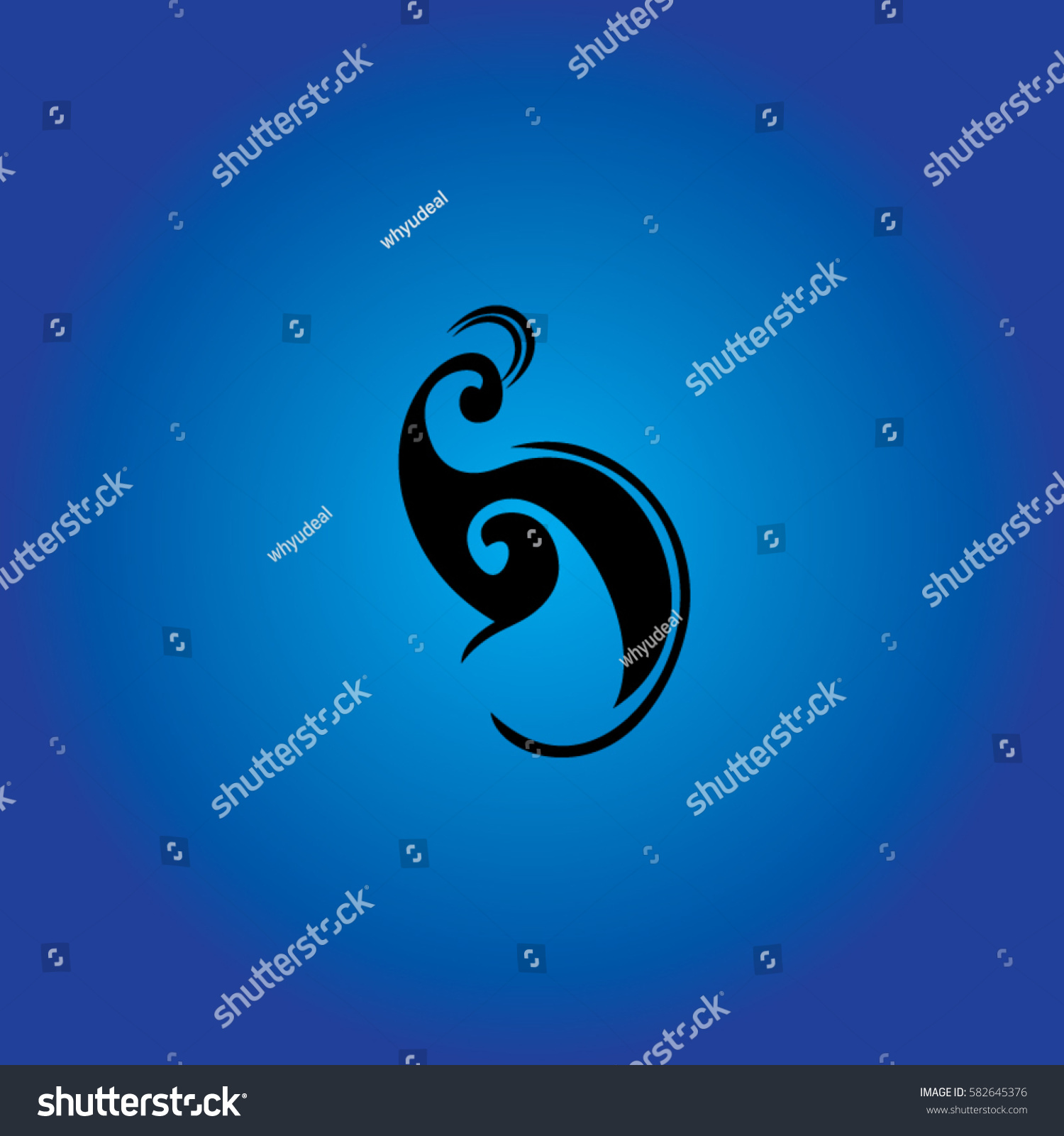 Peacock Element Logo Lief Stock Vector (Royalty Free) 582645376
