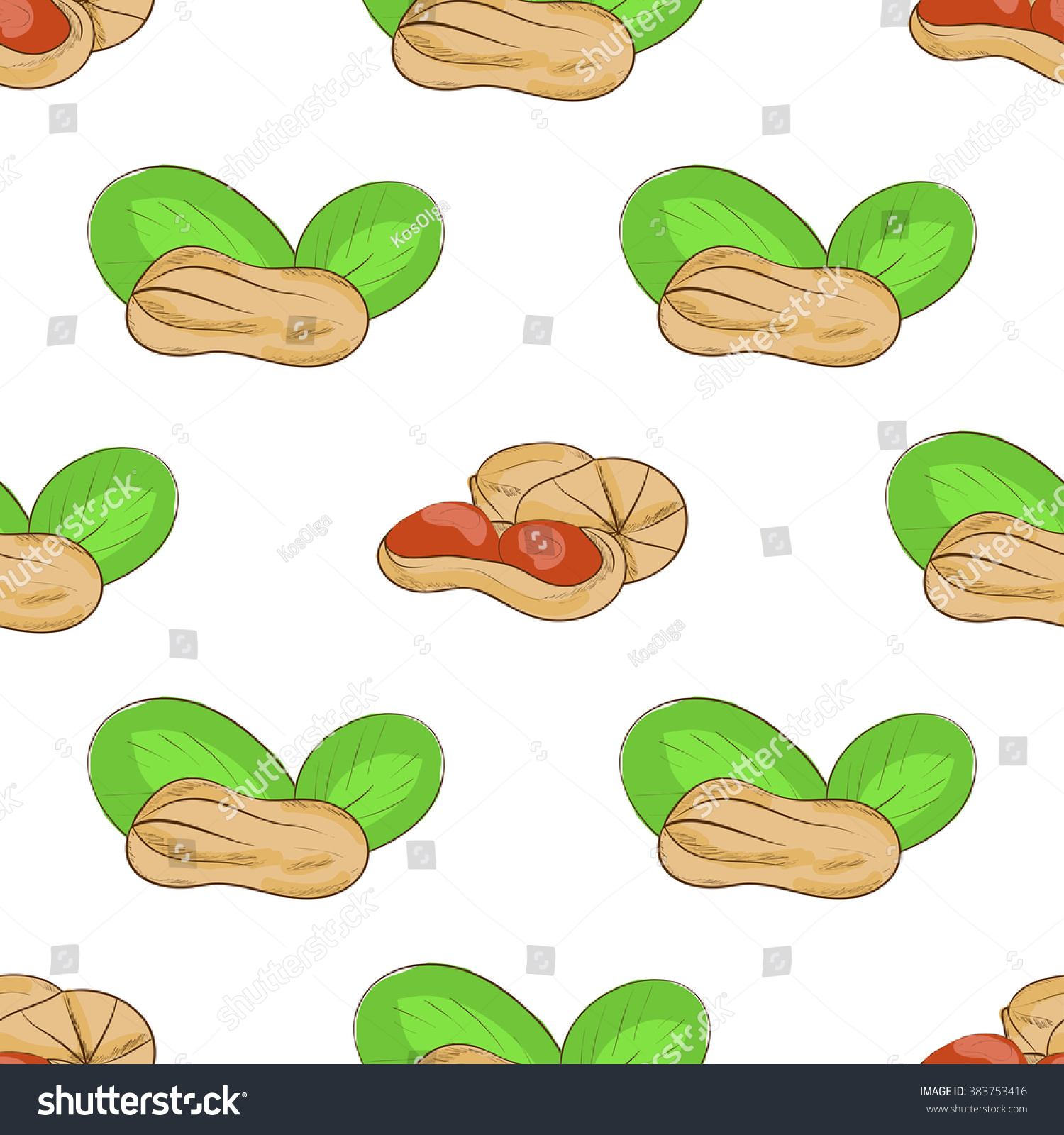 Peanut Background Texture Wallpaper Seamless Sketch Stock Vector ...