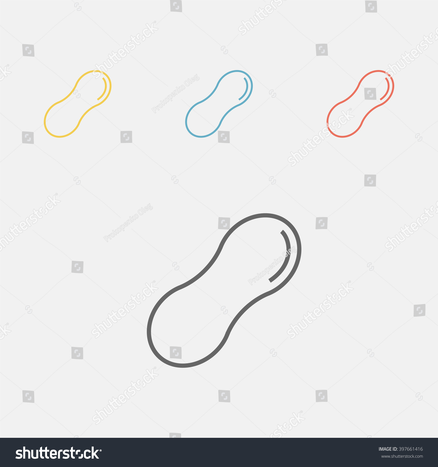 Peanut Line Icon Web Vector Illustration Stock Vector (Royalty Free ...