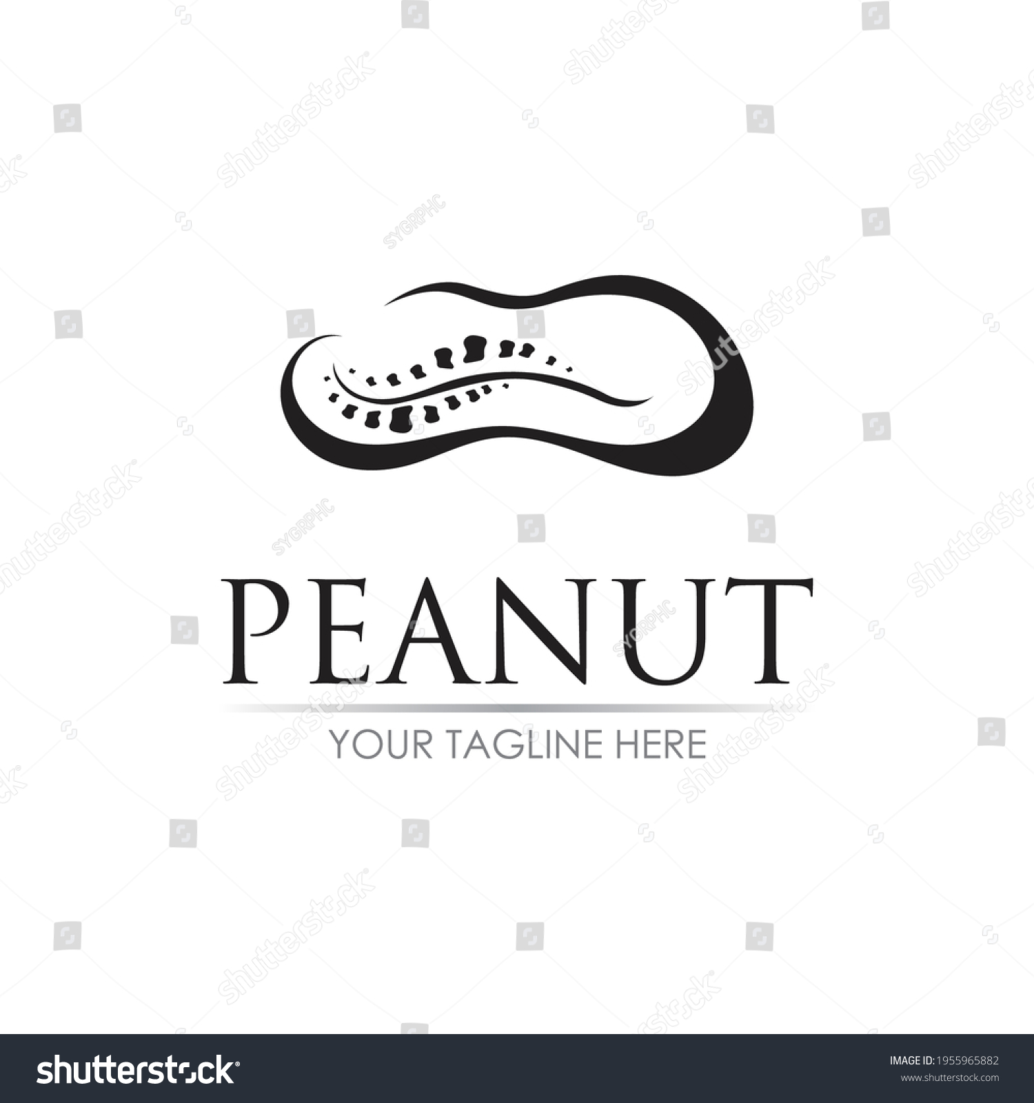 Peanut Logo Vector Illustration Design Template Stock Vector (Royalty ...