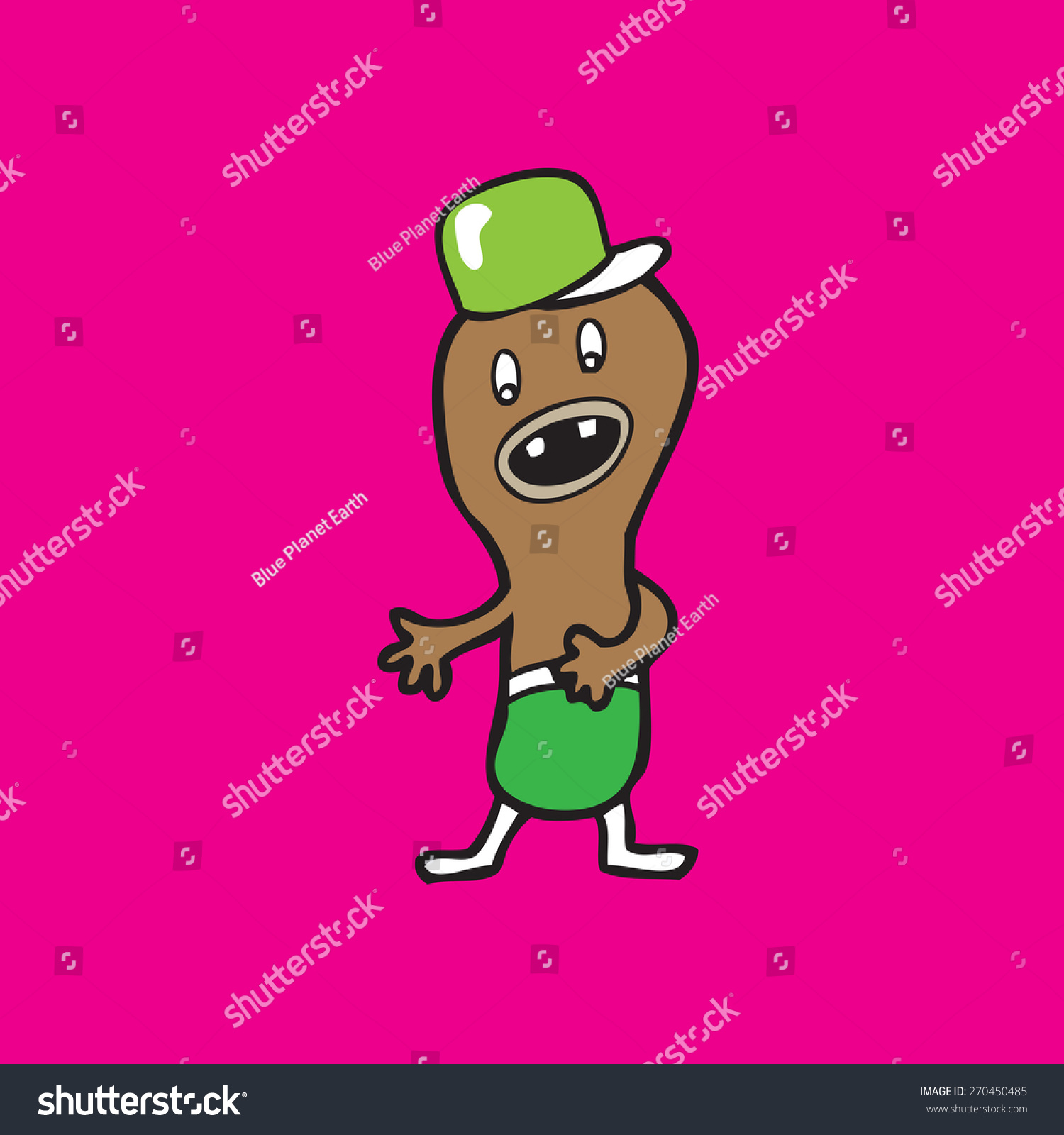 Peanut Man Character Cartoon Vector Stock Vector (Royalty Free ...