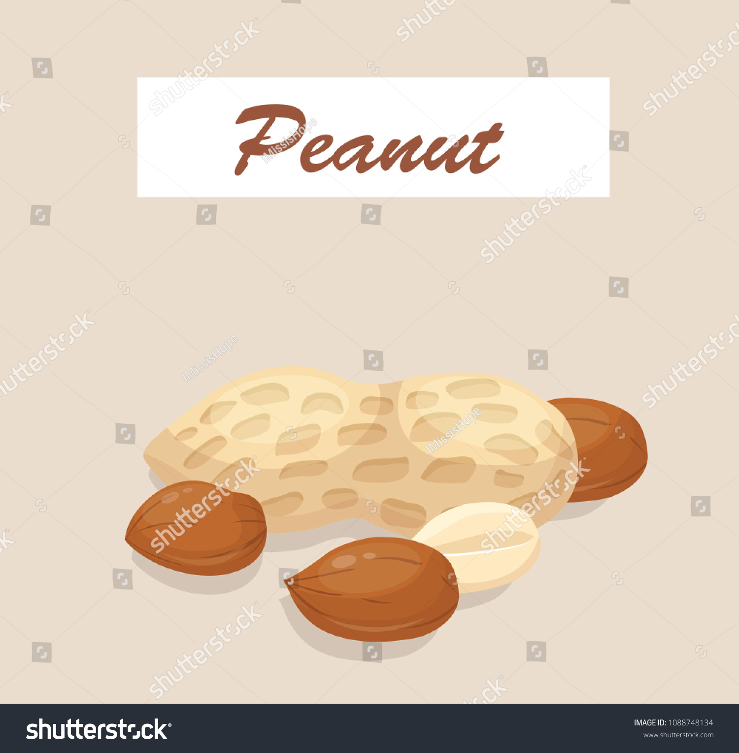 Peanuts Vector Illustration Stock Vector (Royalty Free) 1088748134