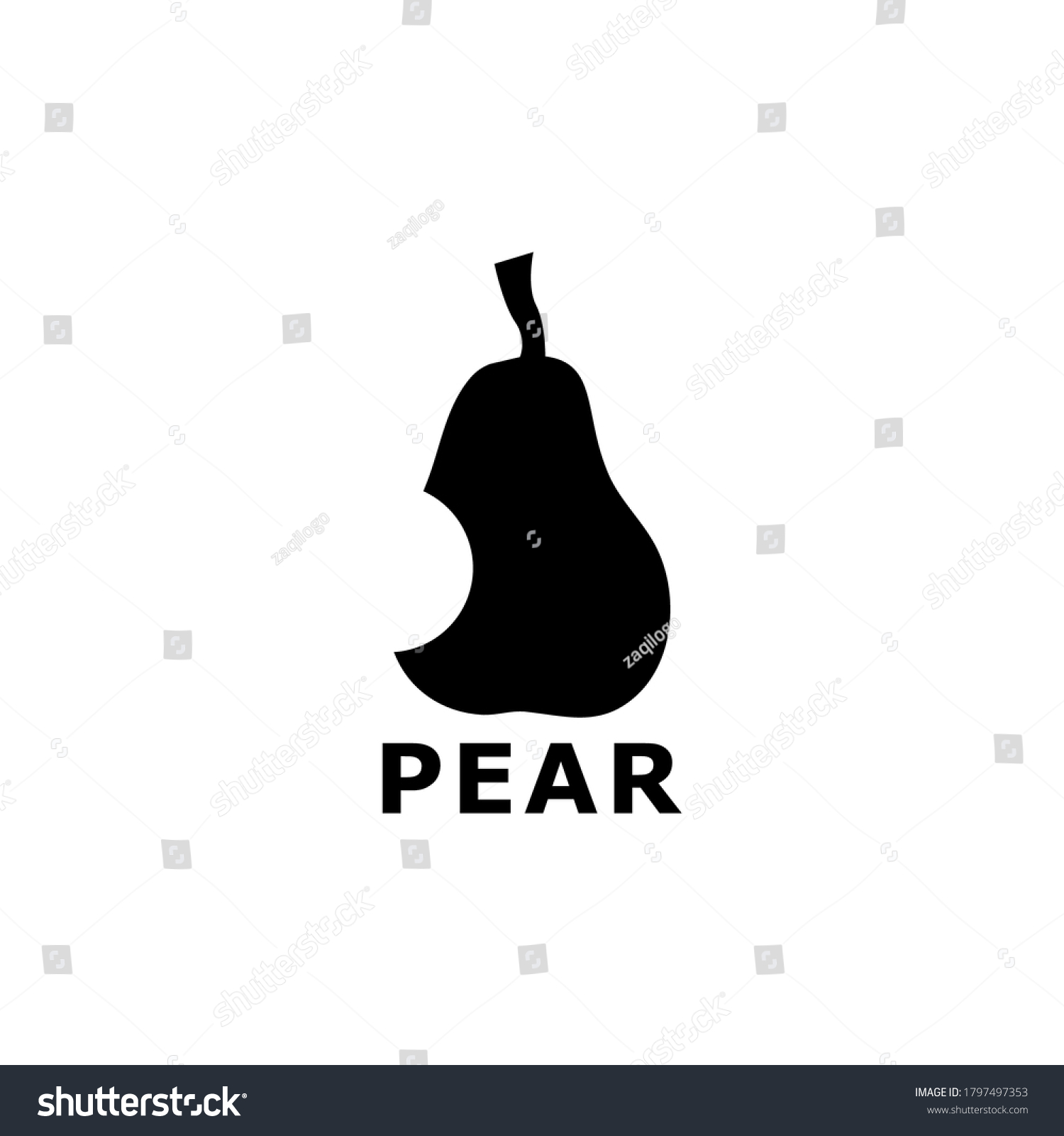 Pear Logo Vector Templates Simple Stock Vector (Royalty Free) 1797497353