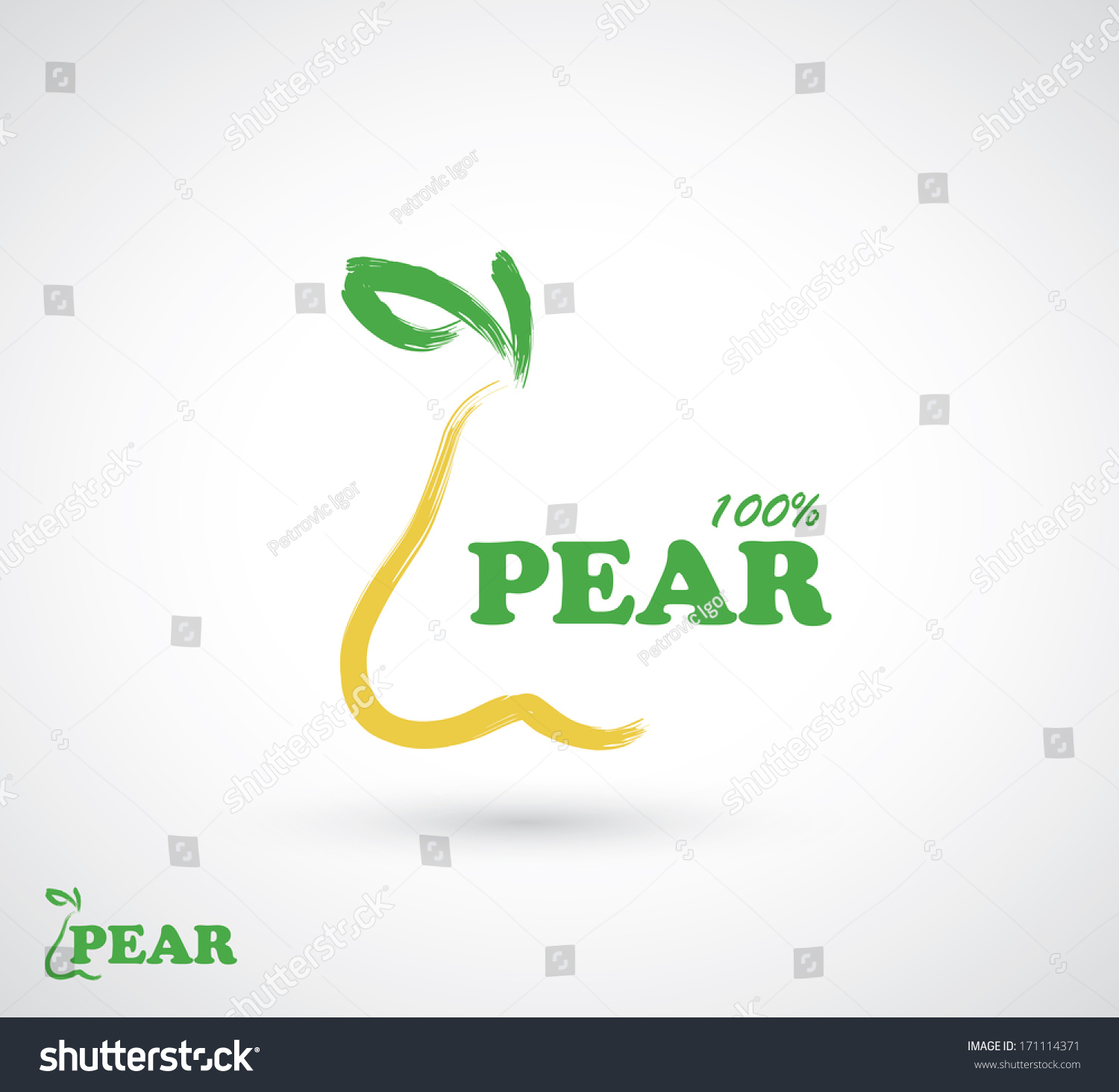Pear Symbol Vector Illustration Stock Vector (Royalty Free) 171114371