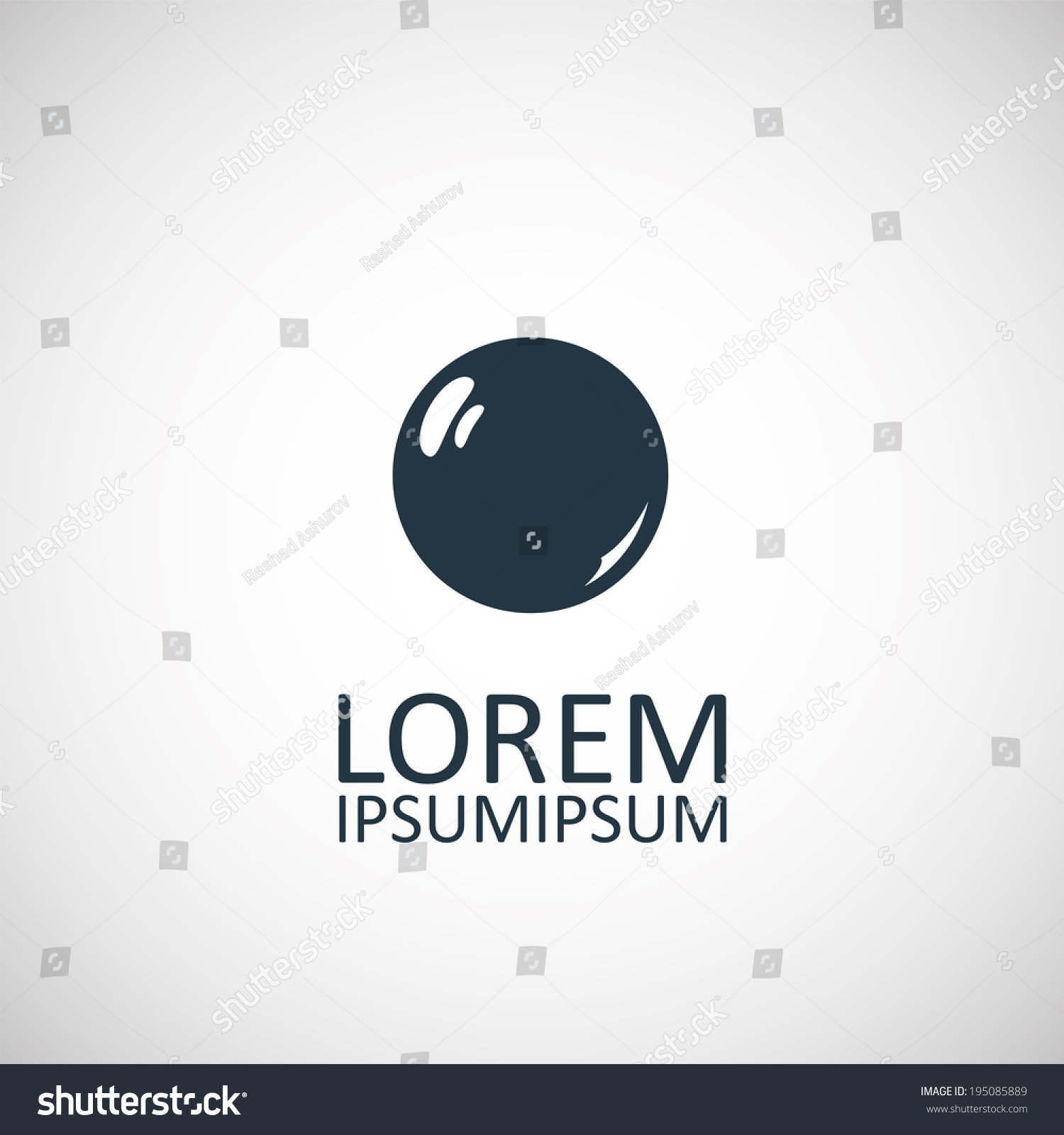 Pearl Icon Stock Vector (Royalty Free) 195085889