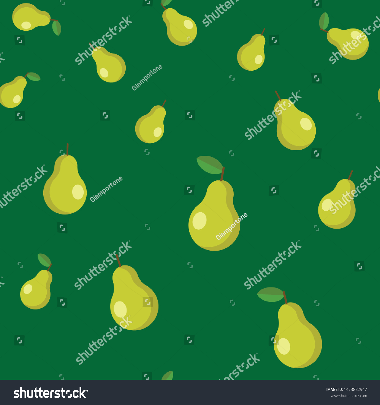 Pears Background Texture Seamless Pattern Pear Stock Vector (Royalty ...
