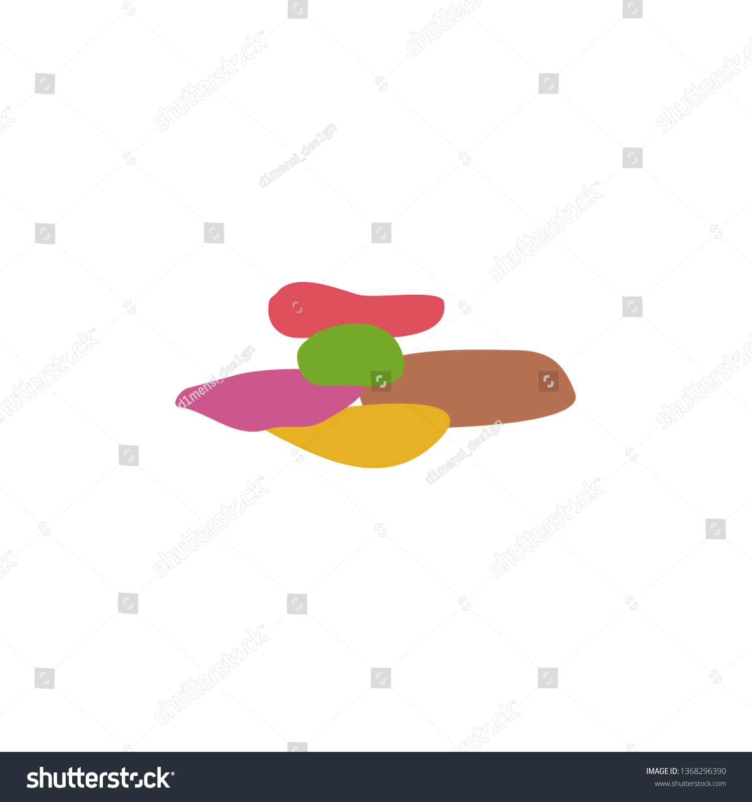 Pebbles Icon Logo Design Vector Template Stock Vector (Royalty Free ...