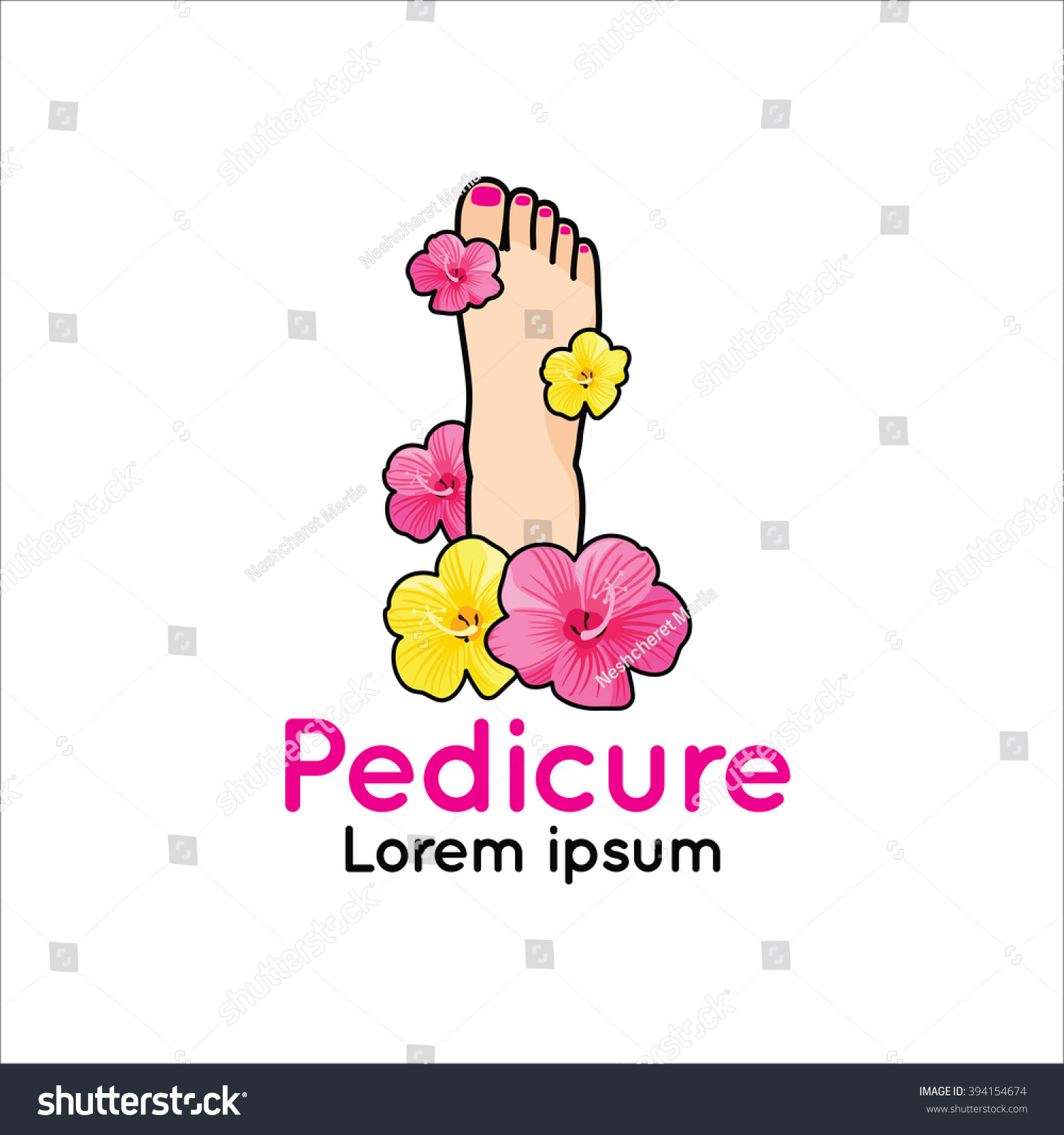 Pedicure Logo: vector de stock (libre de regalías) 394154674 | Shutterstock