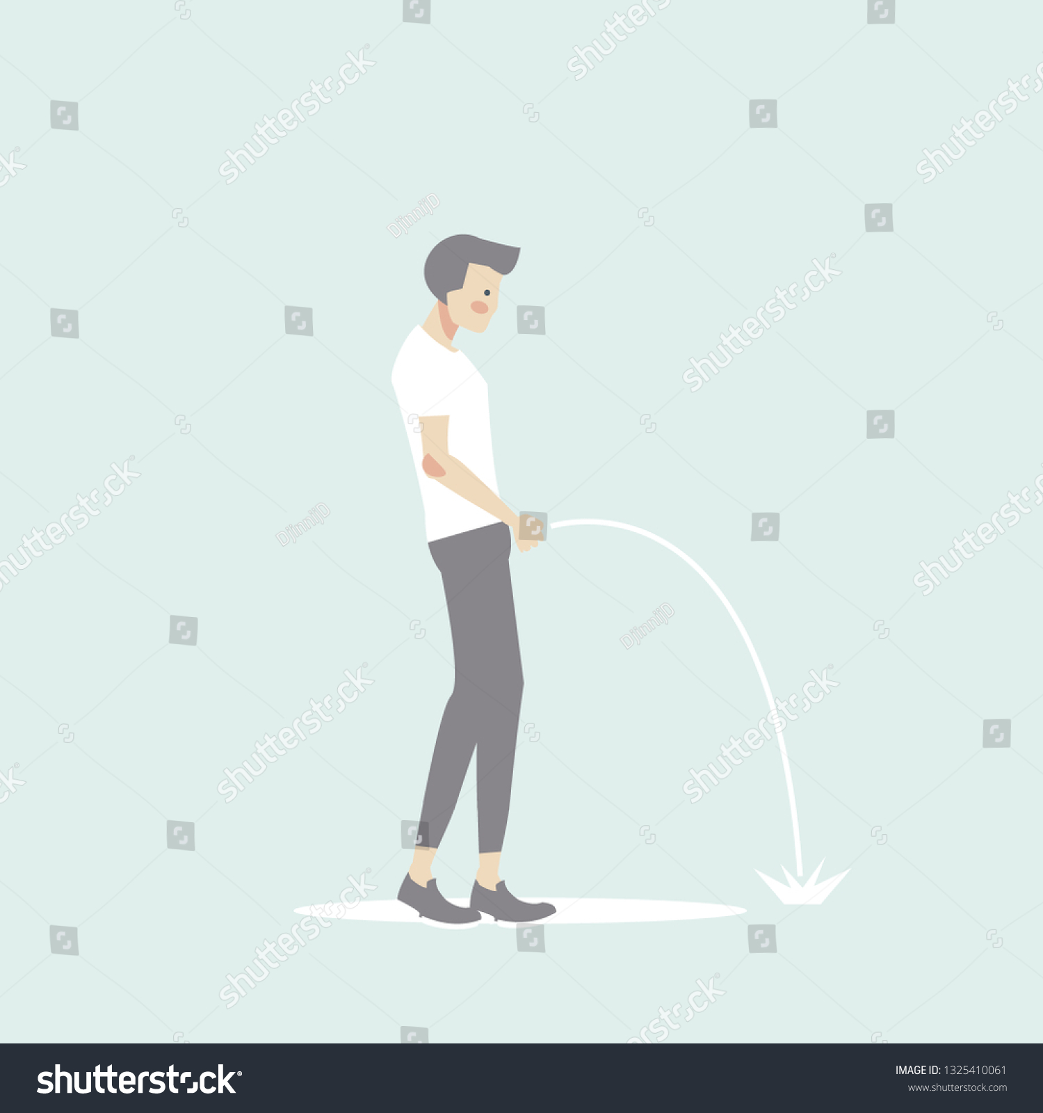 Peeing Man Urine Vector Stock Vector (Royalty Free) 1325410061 ...