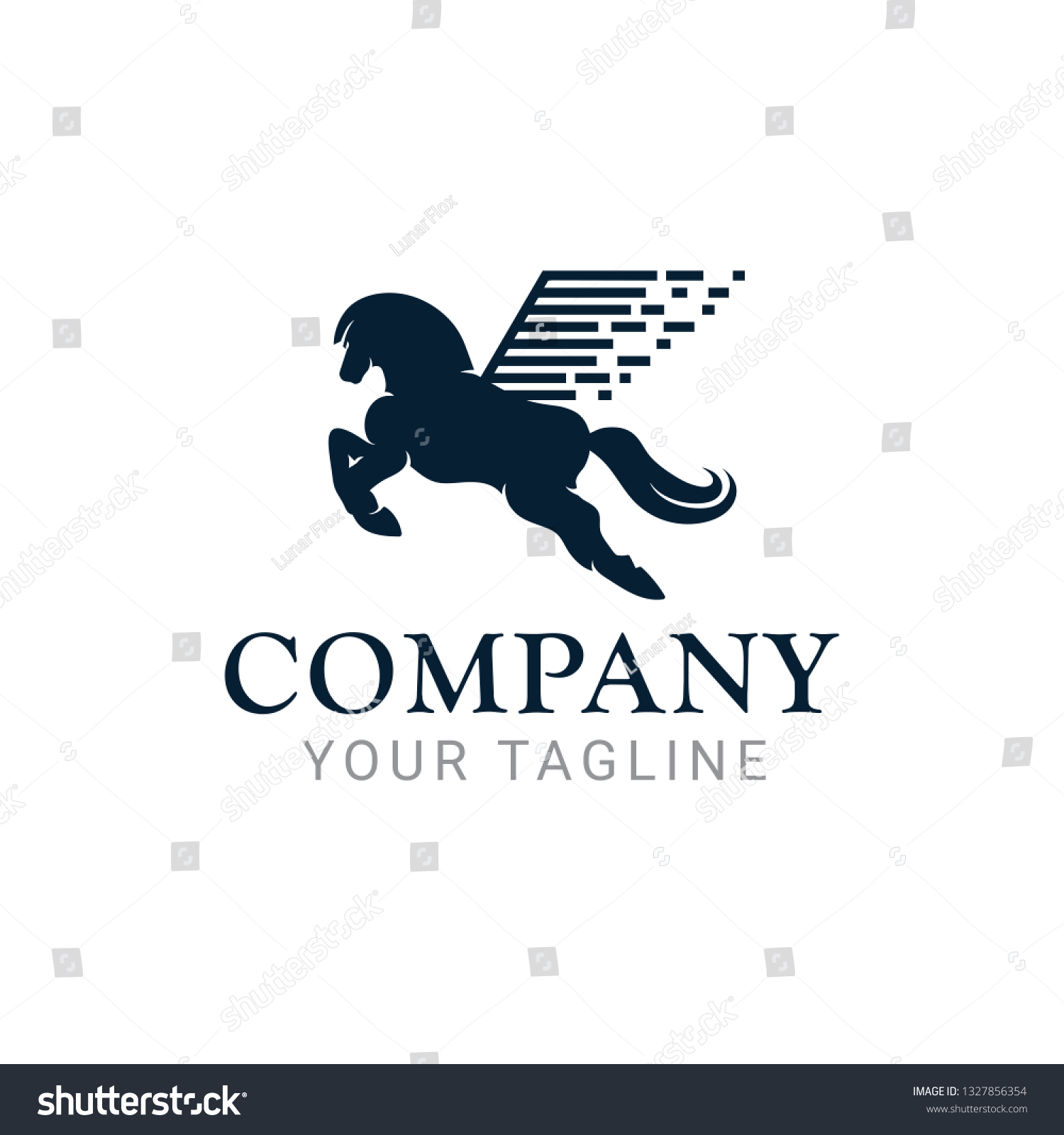 Pegasus Horse Tech Logo Design Vector Stock Vector (Royalty Free ...