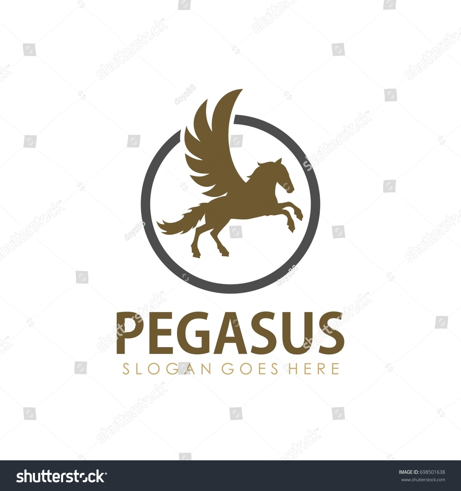 Pegasus Logo Design Template Stock Vector (Royalty Free) 698501638 ...