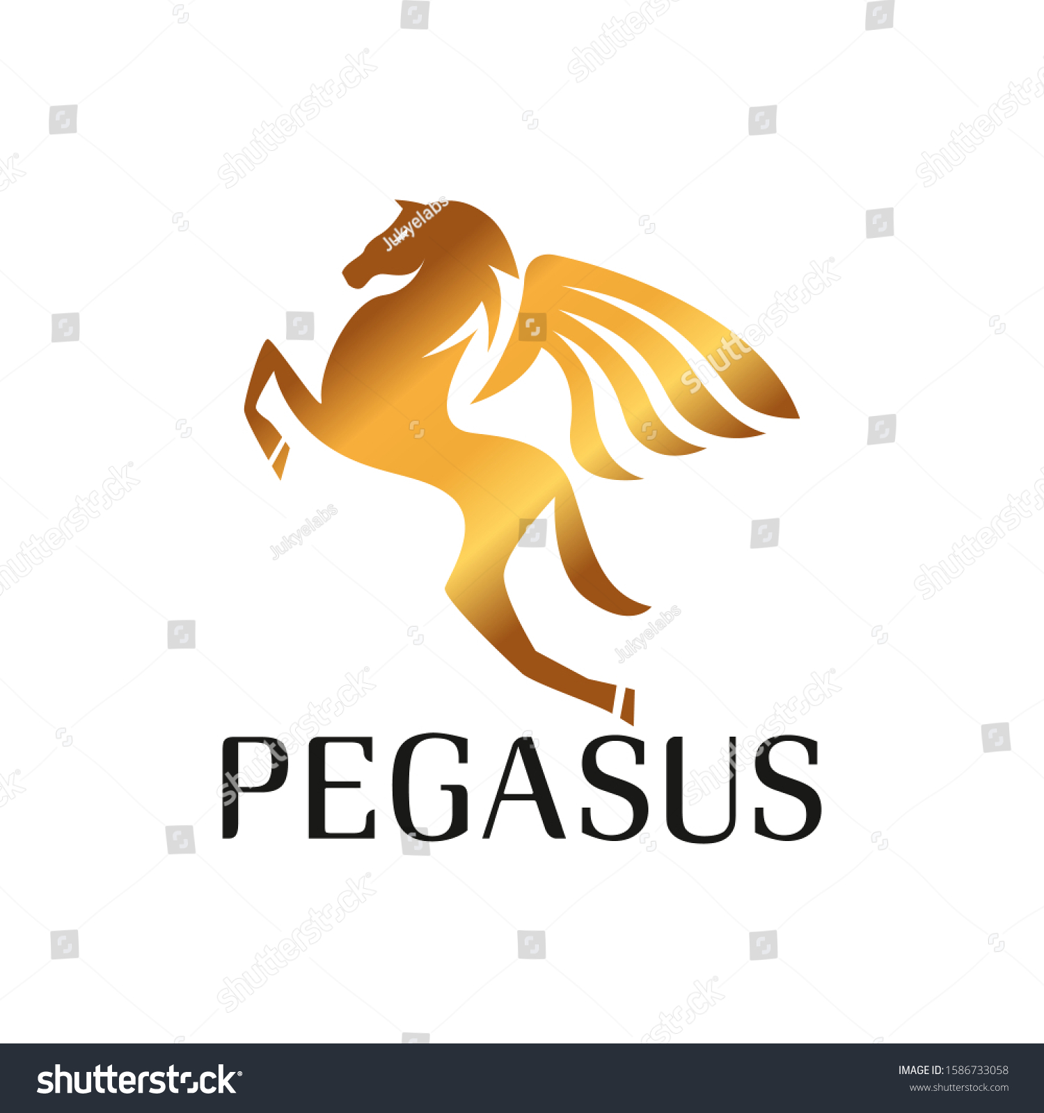 Pegasus Vector Logo Template Creative Graphic Stock Vector (Royalty ...