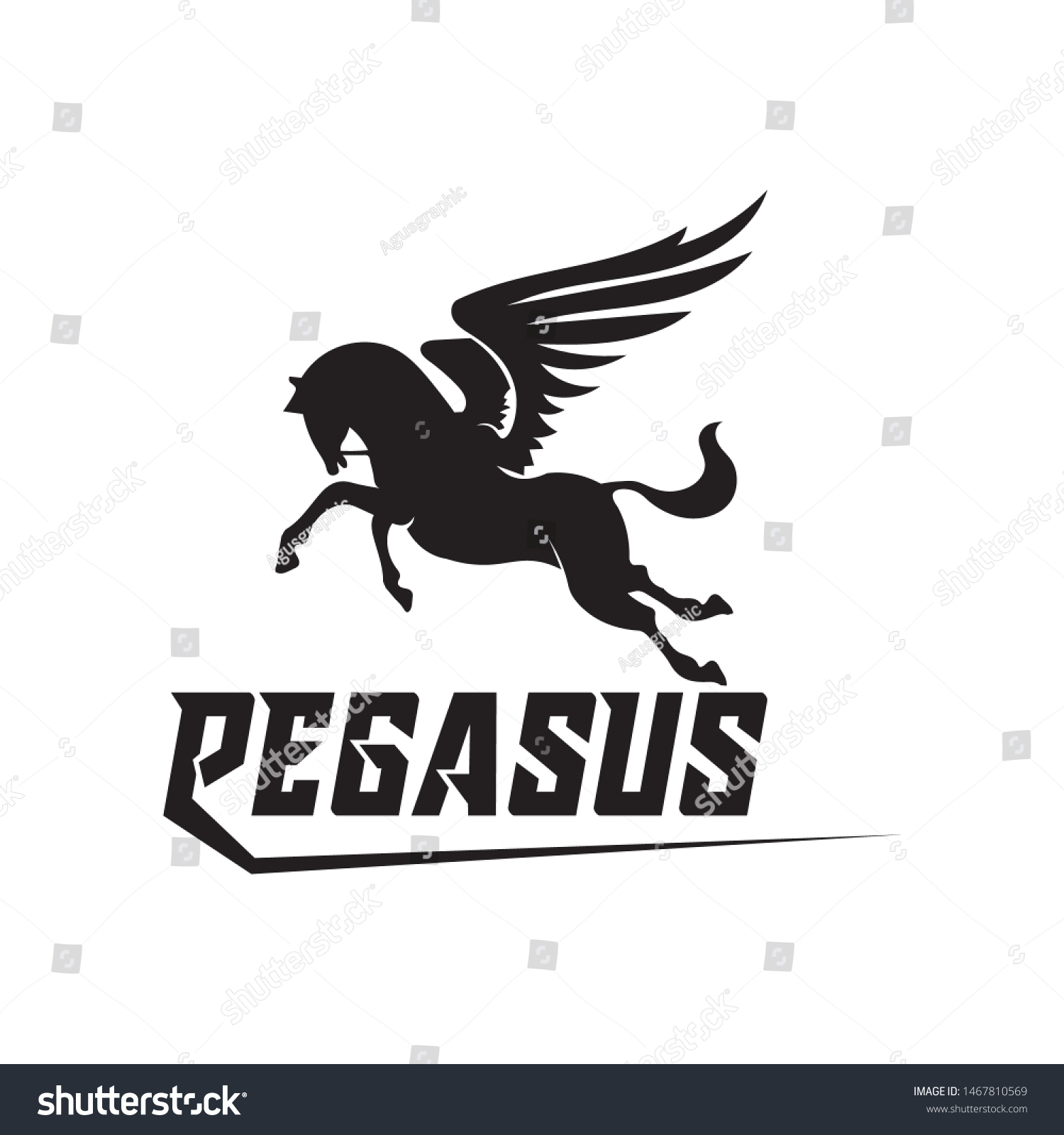 Pegasus Vector Logo Template Vector Illustration: vector de stock ...