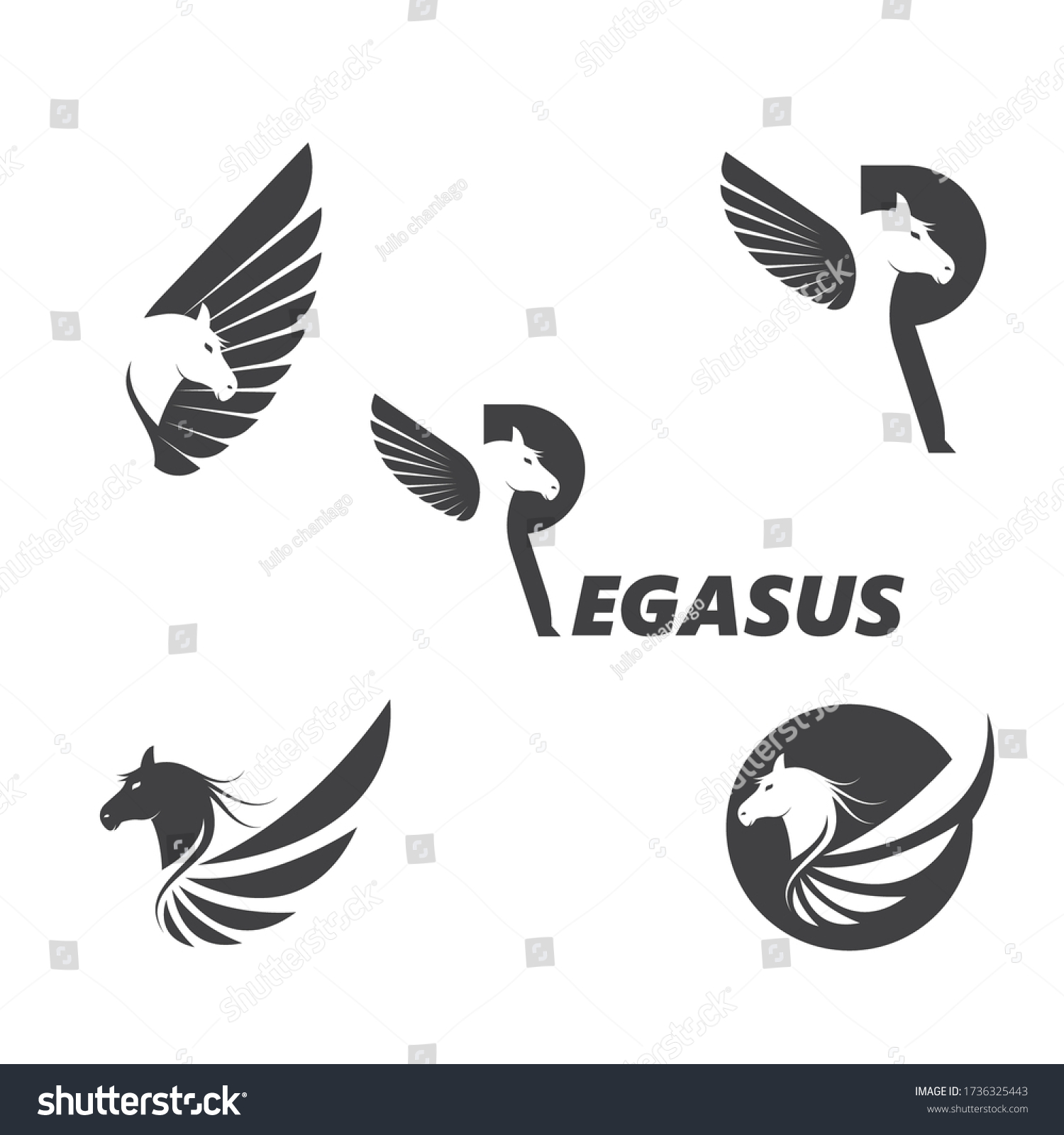 Pegasus Vector Logo Template Vector Illustration Stock Vector (Royalty ...