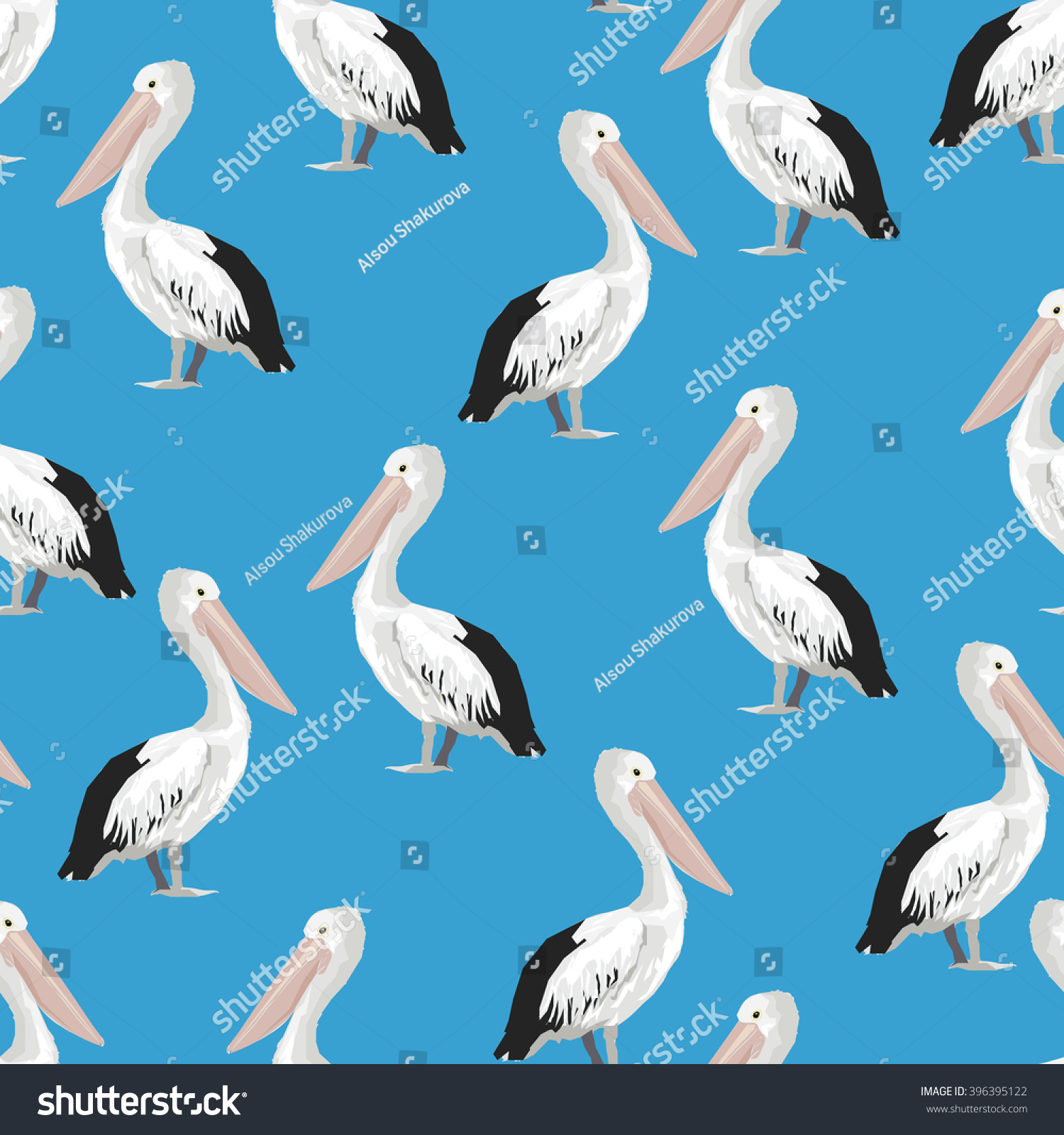 Pelican Pattern Texture Design Vector Illustration Stock Vector ...