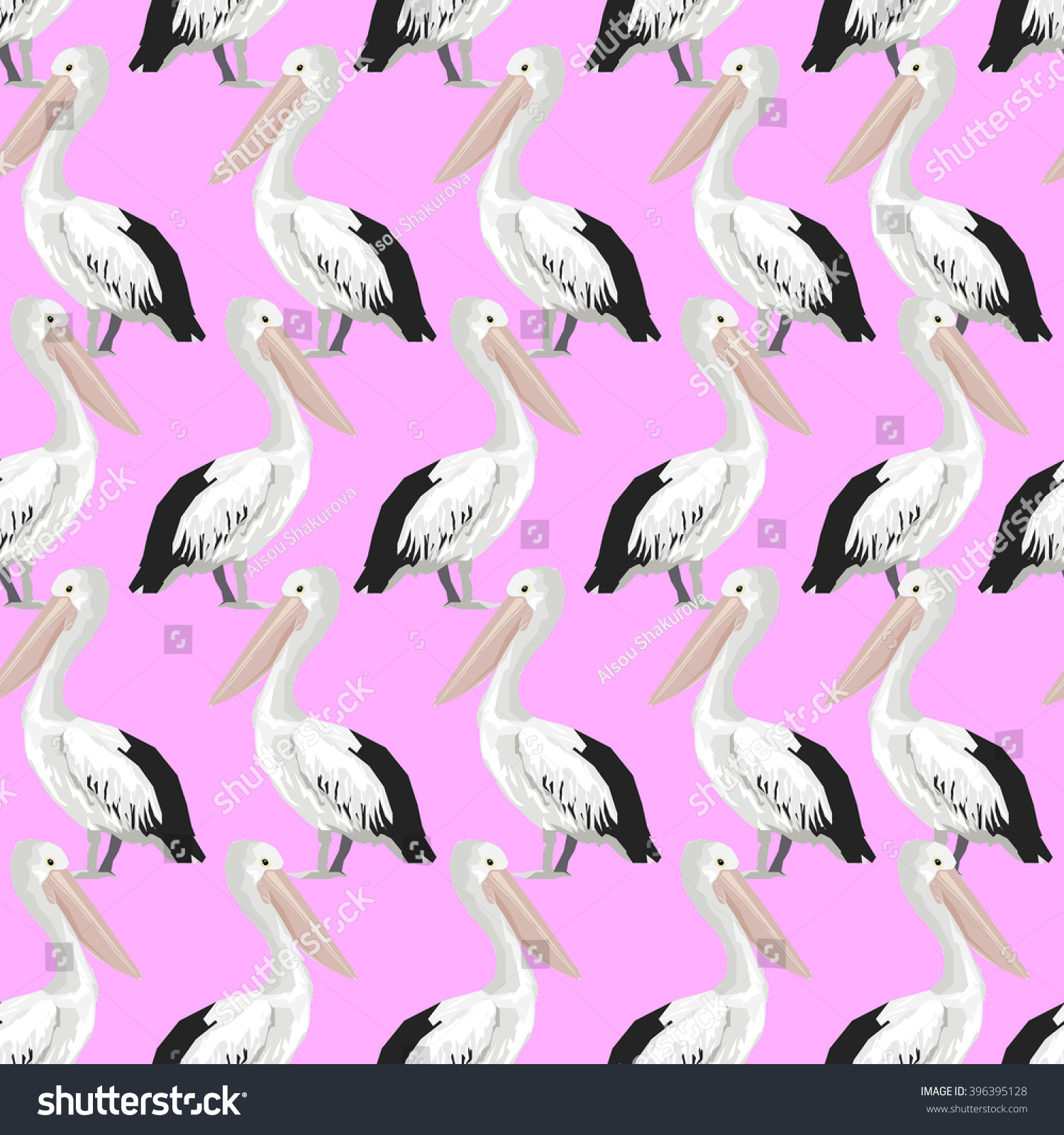 Pelican Pattern Texture Design Vector Illustration Stock Vector ...