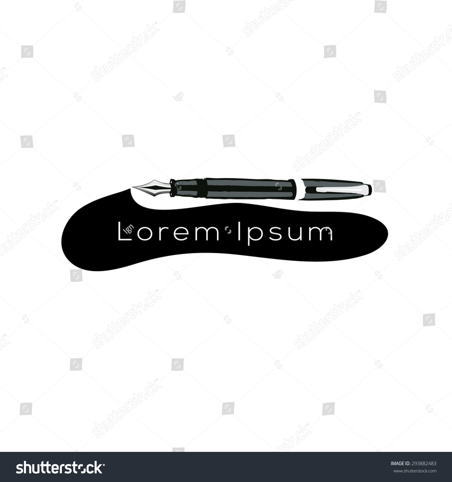 Pen Ink Vector Illustration Stock Vector (Royalty Free) 293882483 ...