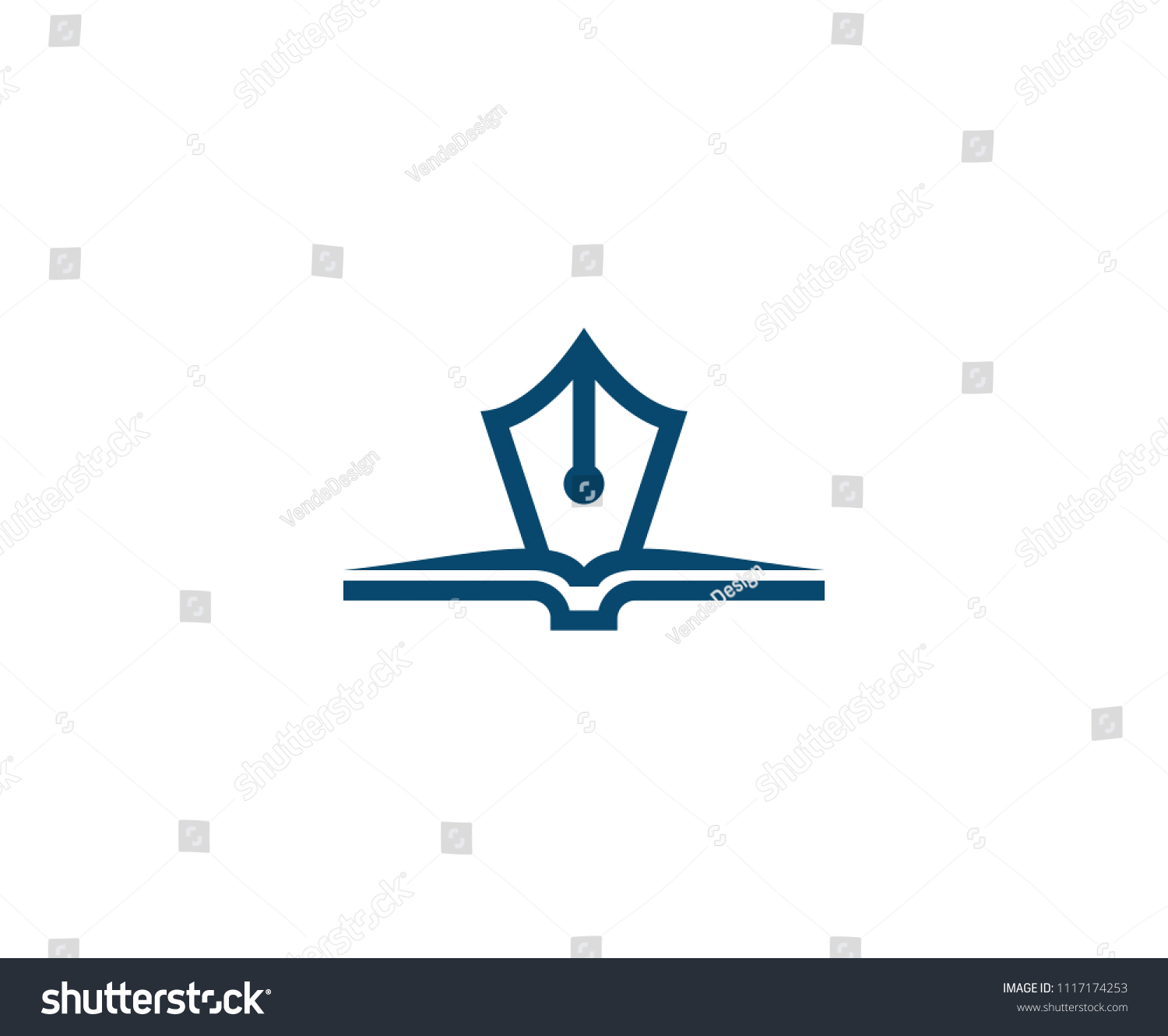 Pen Book Logo Stock Vector (Royalty Free) 1117174253 | Shutterstock