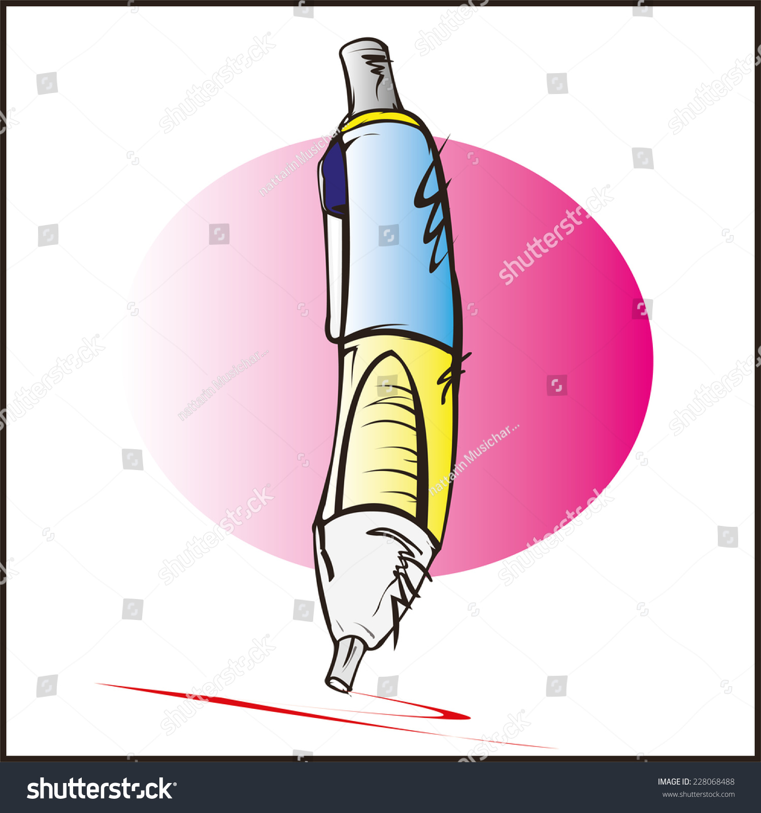 Pen Cartoon Stock Vector (Royalty Free) 228068488 | Shutterstock
