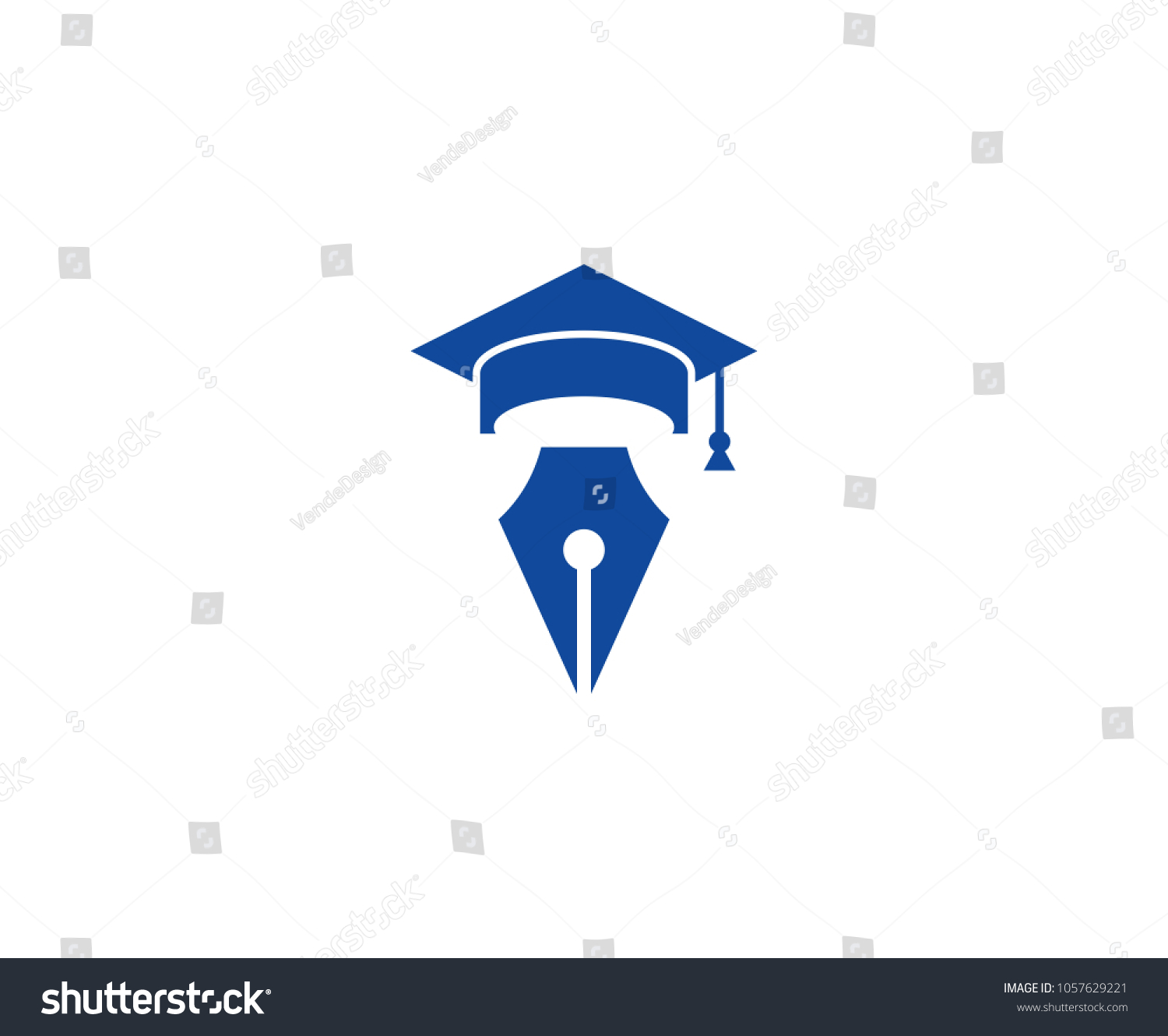 Pen Education Logo Stock Vector (Royalty Free) 1057629221