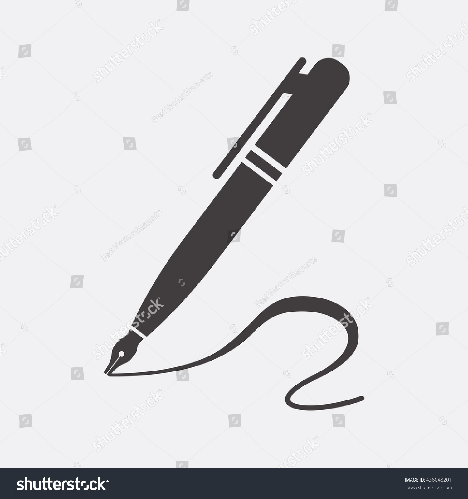 Pen Icon Stock Vector (Royalty Free) 436048201 | Shutterstock