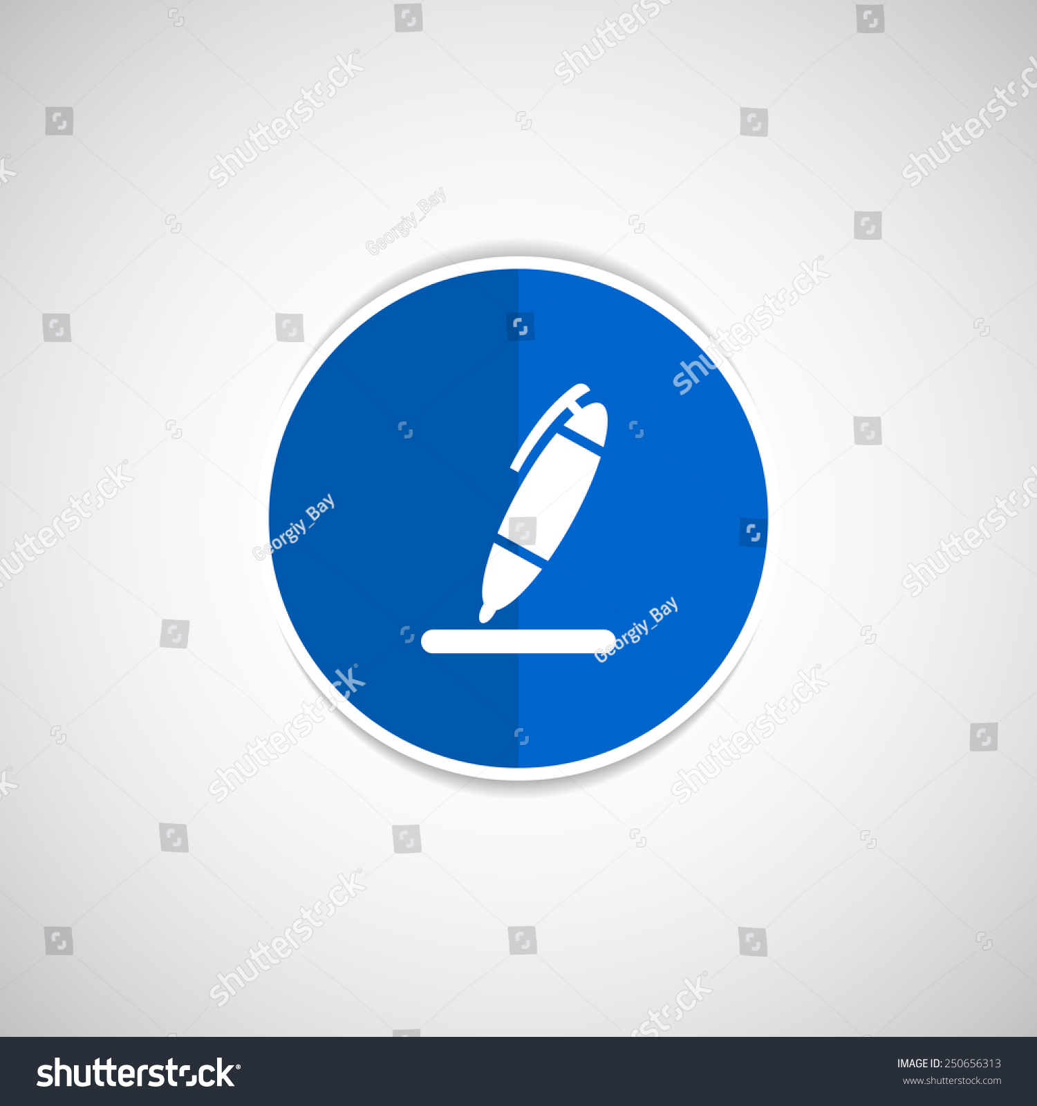 Pen Icon Tool Interface Vector Sign Stock Vector (Royalty Free ...