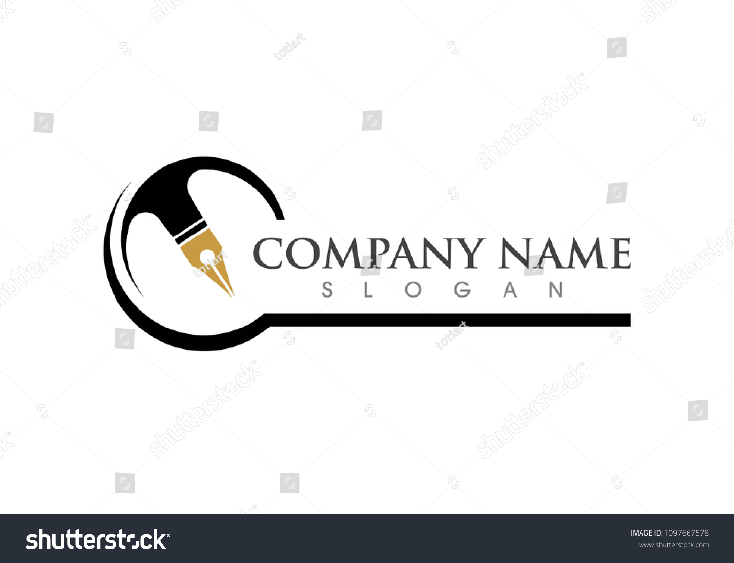 Pen Logo Template Vector Illustration Stock Vector (Royalty Free ...