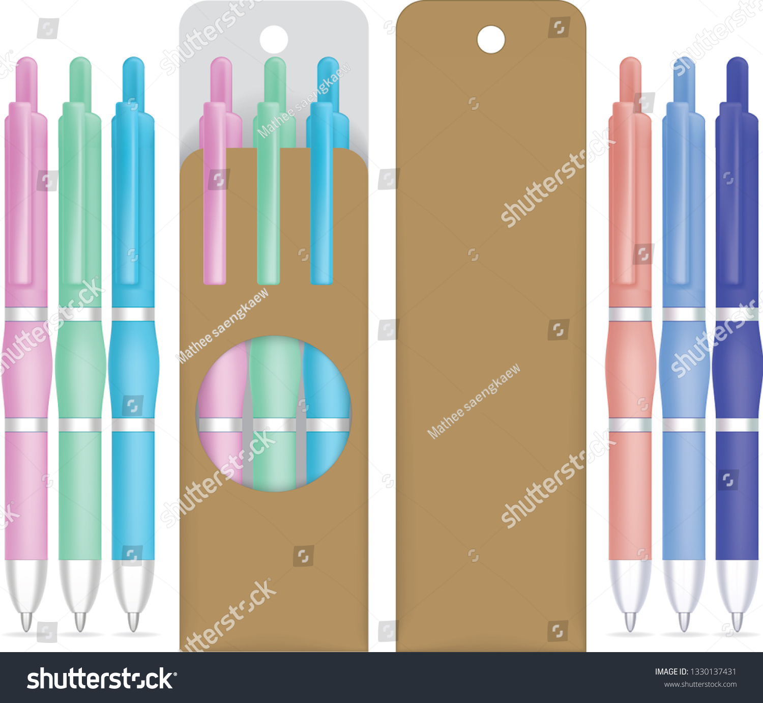 Pen Packaging Design Stock Vector (Royalty Free) 1330137431