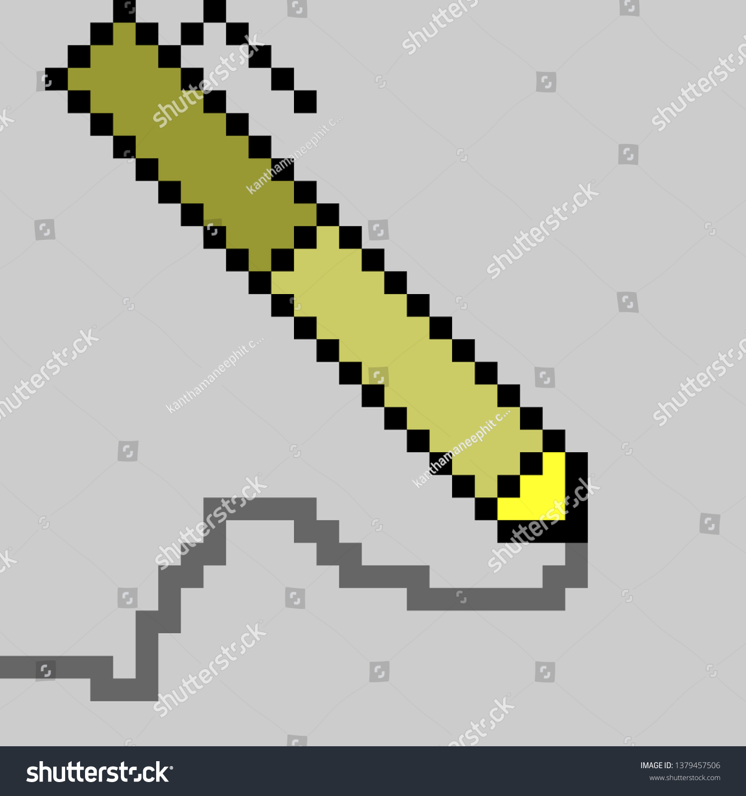 Pen Pixels Art Stock Vector (Royalty Free) 1379457506 | Shutterstock